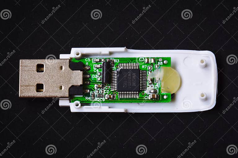 PC USB flash drive inside stock image. Image of macro - 53228973