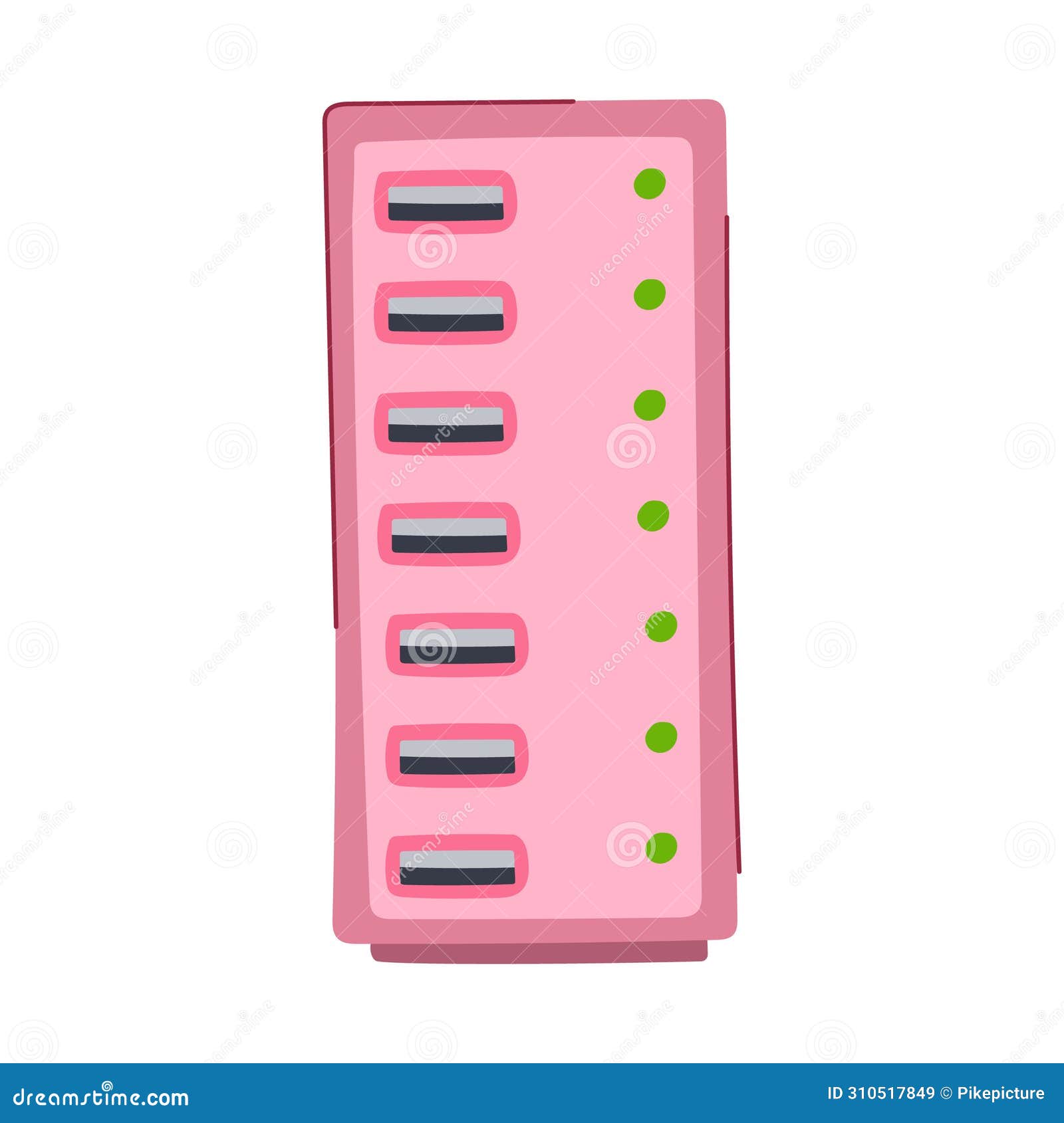 Pc Usb Hub Cartoon Vector Illustration Stock Vector - Illustration of ...