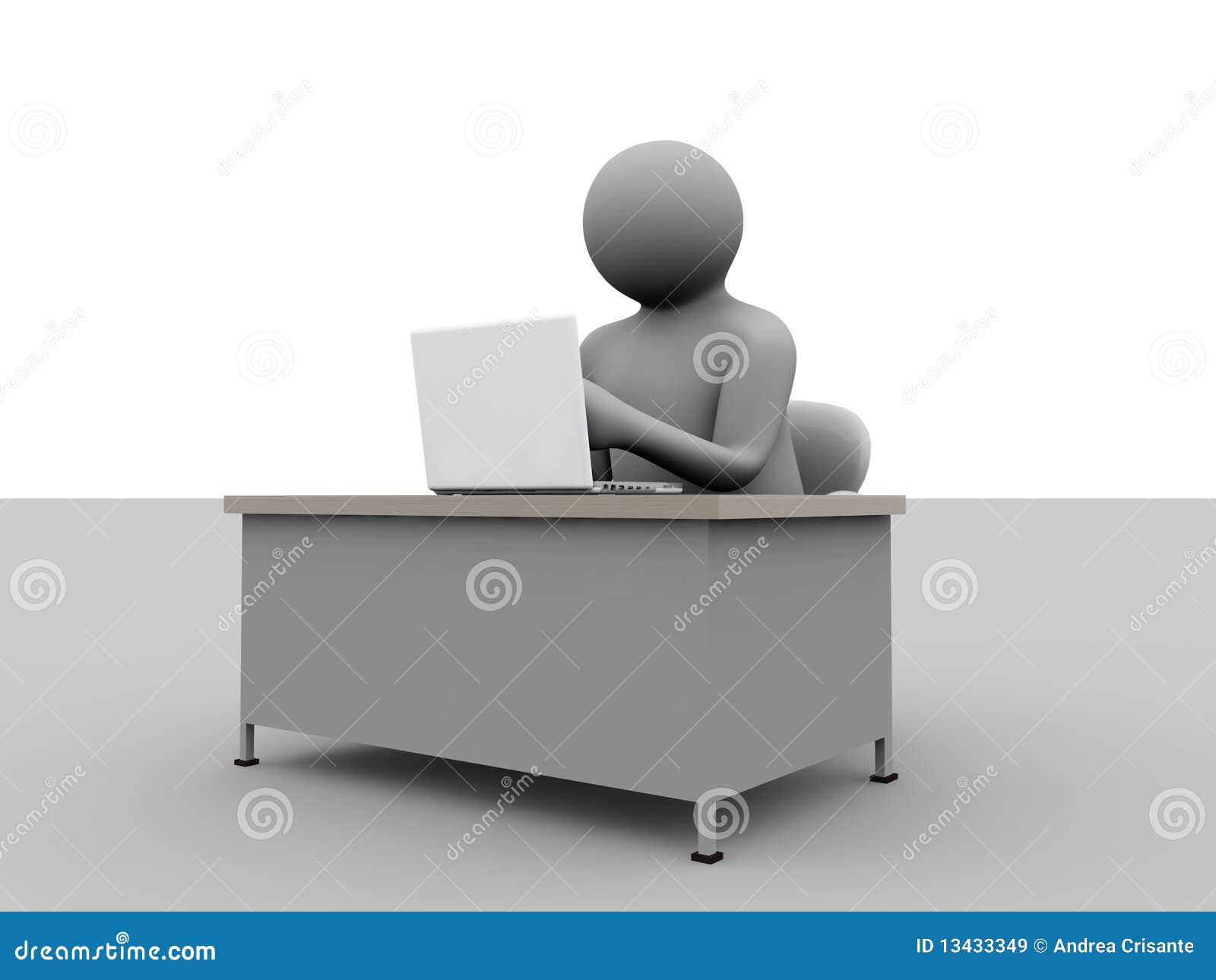 Pc user stock illustration. Illustration of cartoon, human - 13433349