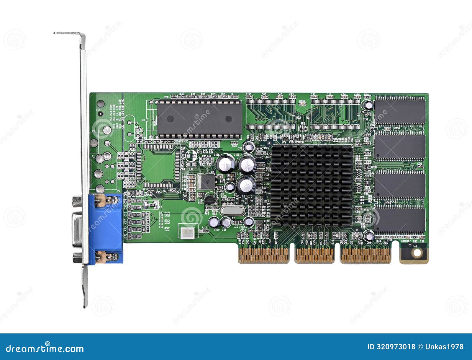 PC video card stock photo. Image of graphical, semiconductor - 320973018