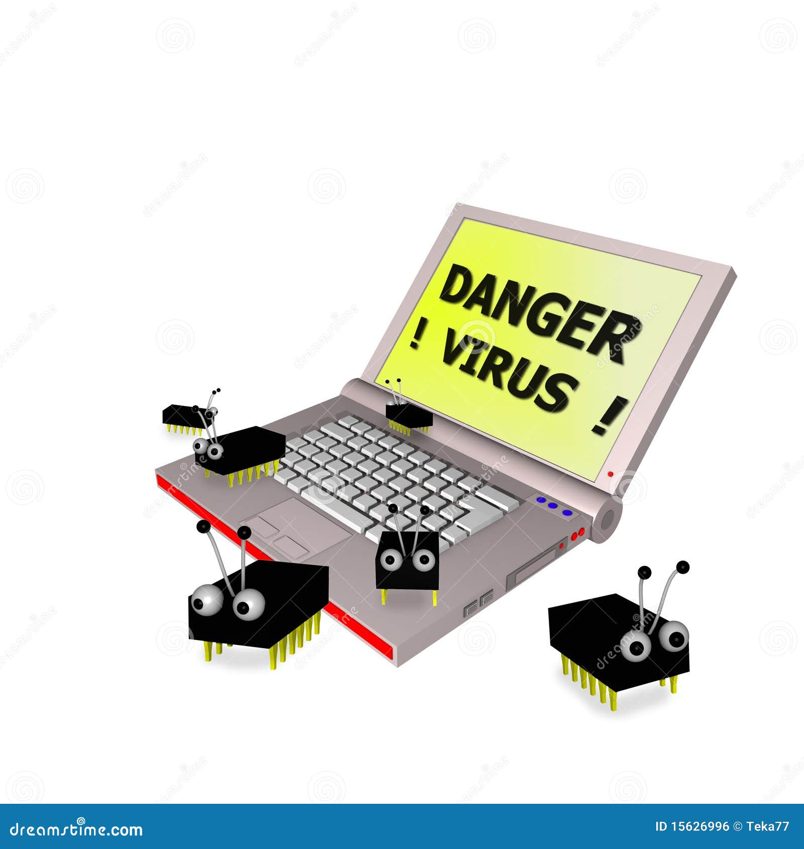 PC Virus 3d 2 stock illustration. Illustration of scanner - 15626996