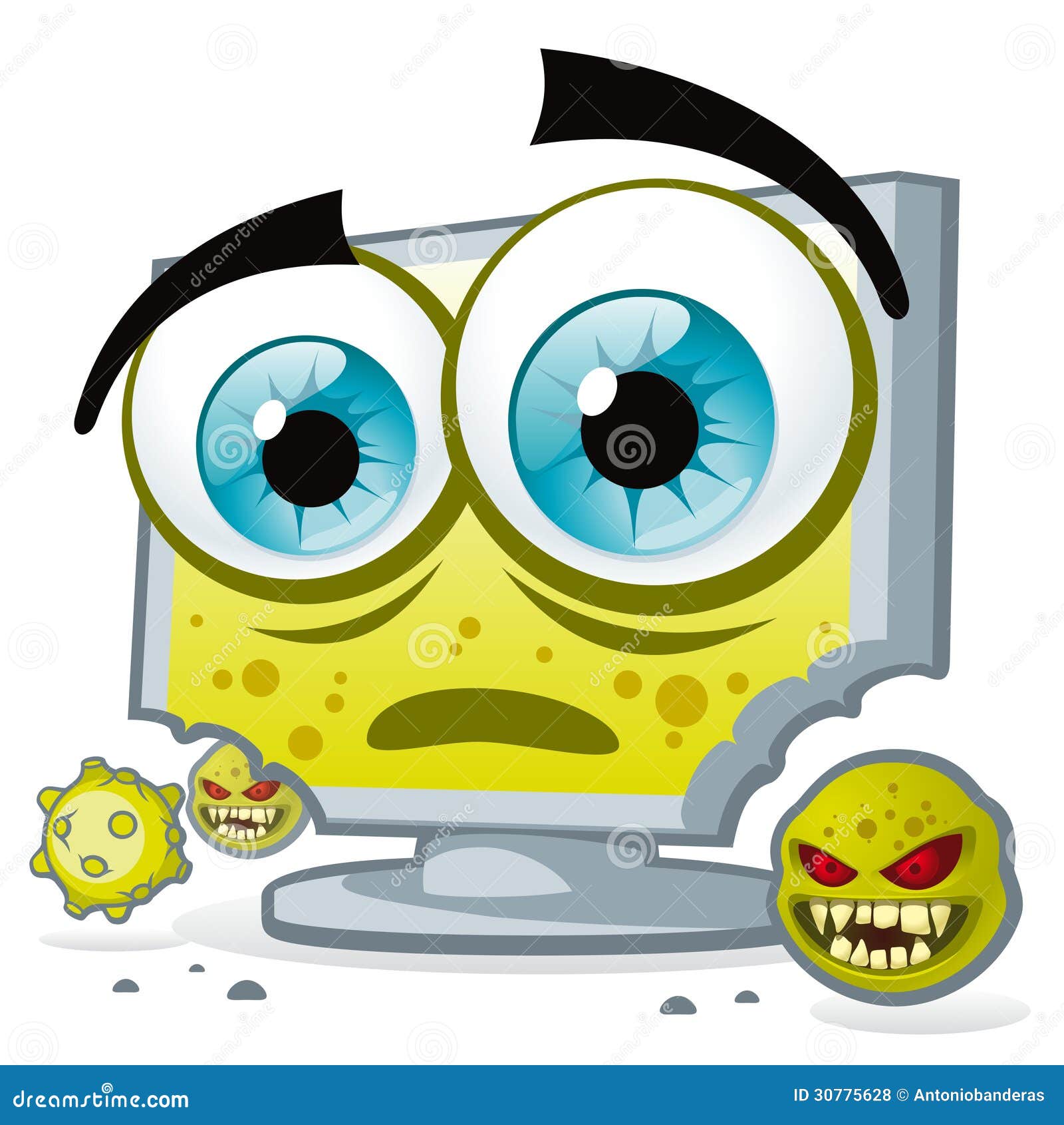 PC virus stock vector. Illustration of hacker, contamination - 30775628