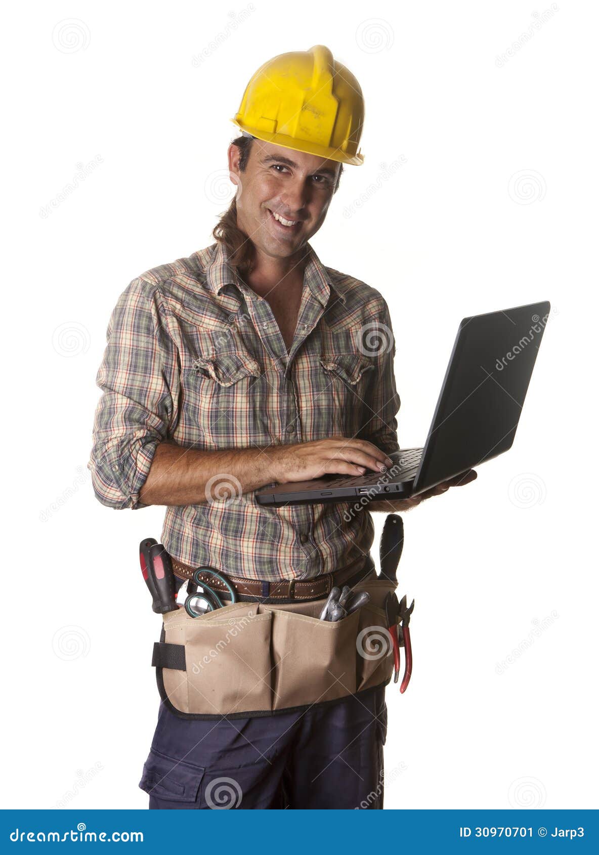 Pc worker stock image. Image of belt, industry, notes - 30970701