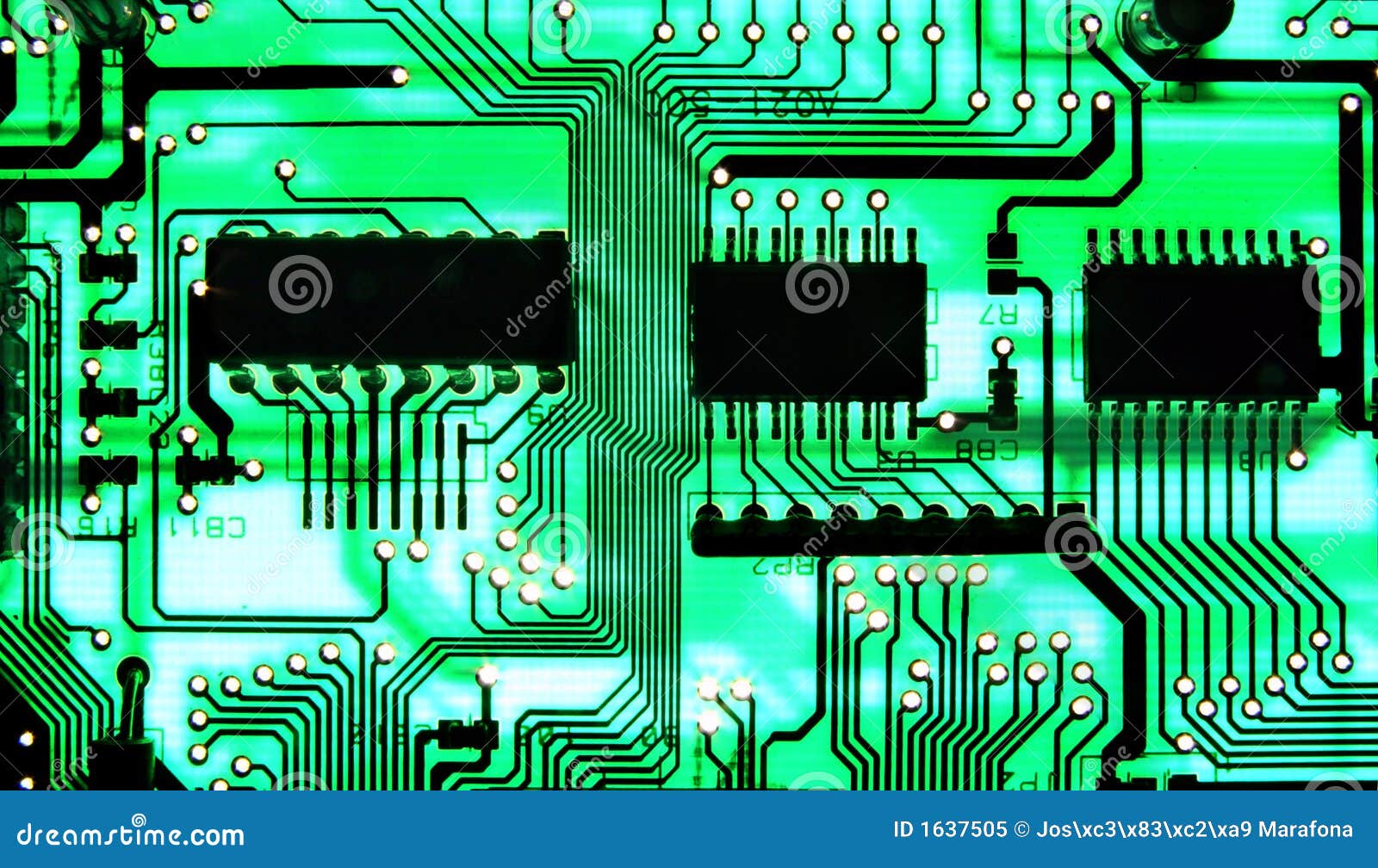 PCB 1 stock illustration. Illustration of circuitry, electrical - 1637505