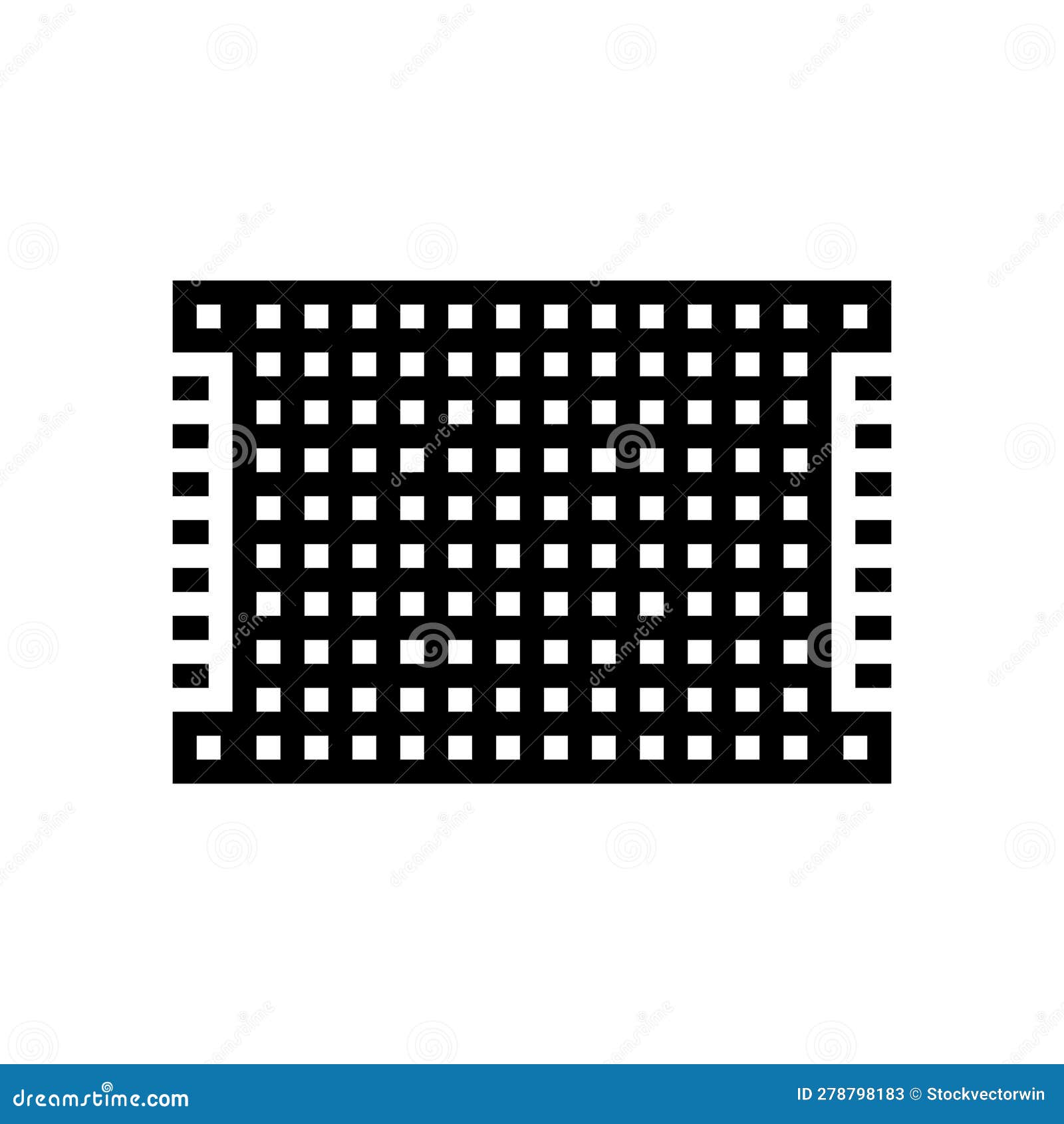 Pcb Board Electronic Component Glyph Icon Vector Illustration Stock ...