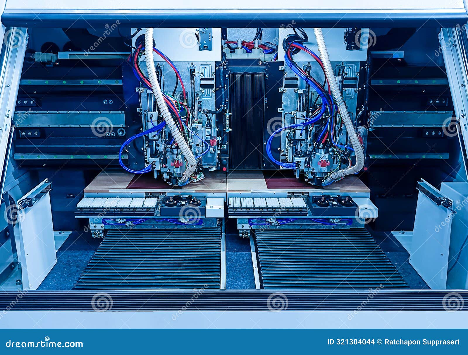 PCB Board Mechanical Drilling Machine Stock Photo - Image of conveyor ...