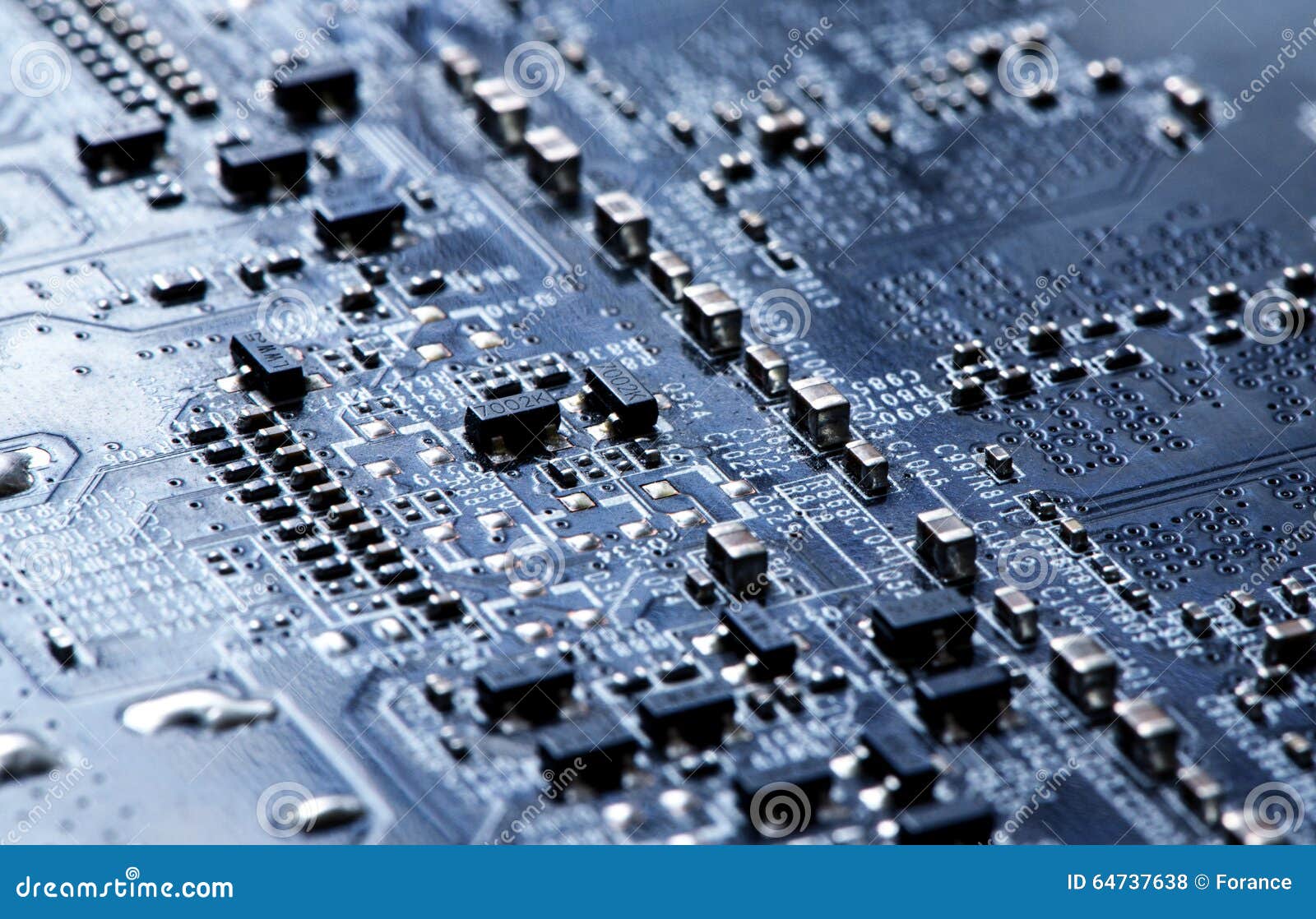 PCB Circuit Closeup Background Stock Photo - Image of complexity ...
