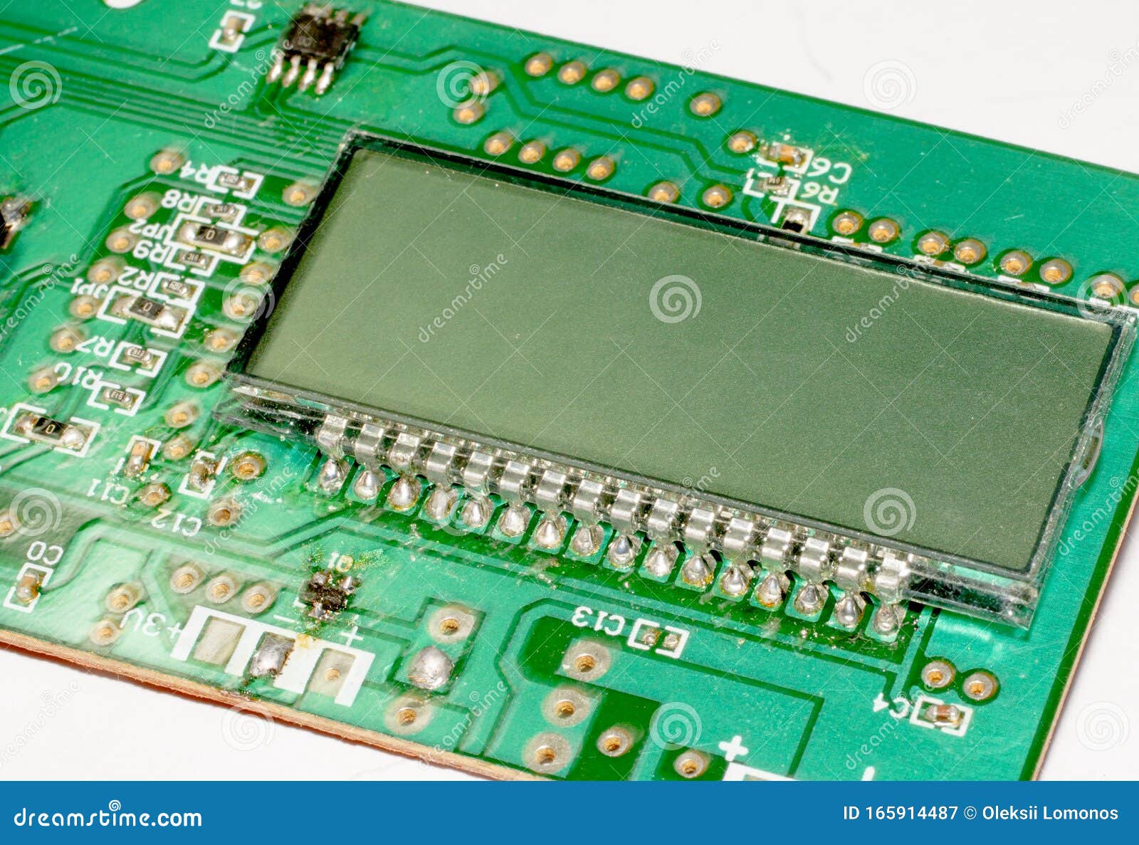 PCB Circuitry with Led Screen Chips, Resistors, Microchips, Electronic ...