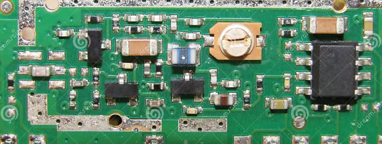 PCB Close-Up with SMD Components Stock Image - Image of circuit ...