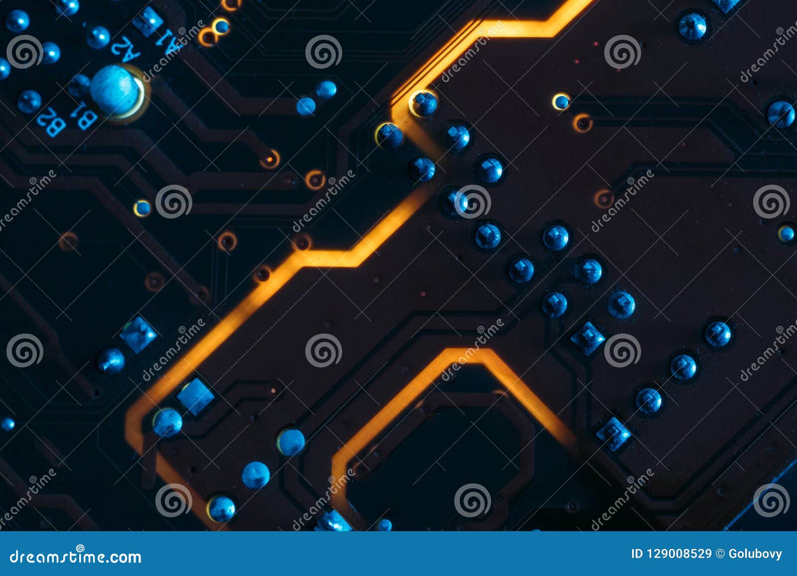 Pcb Conductive Track Electronic Component Engineer Stock Image - Image ...