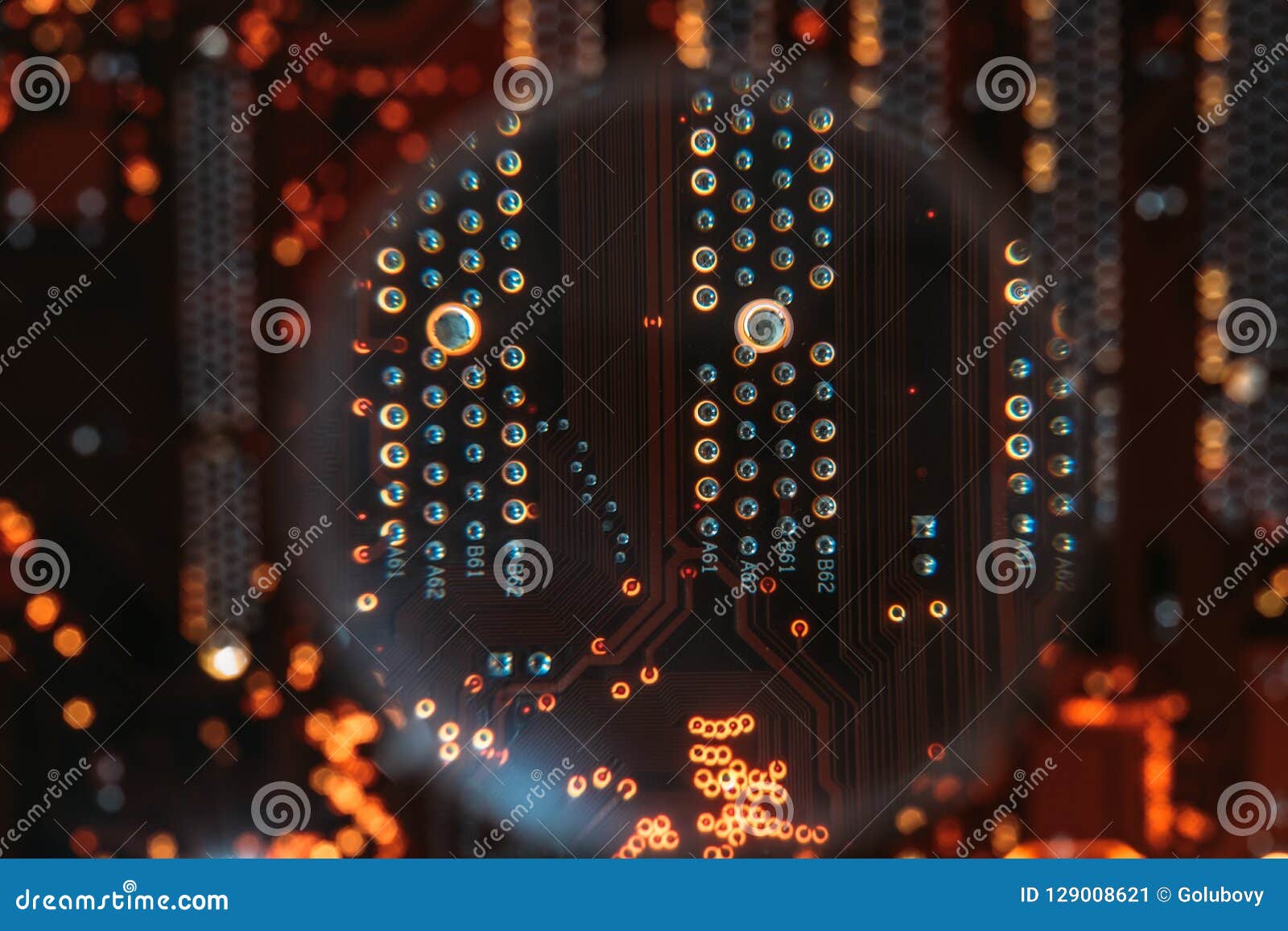 Pcb Conductive Track Electronic Component Hardware Stock Image - Image ...