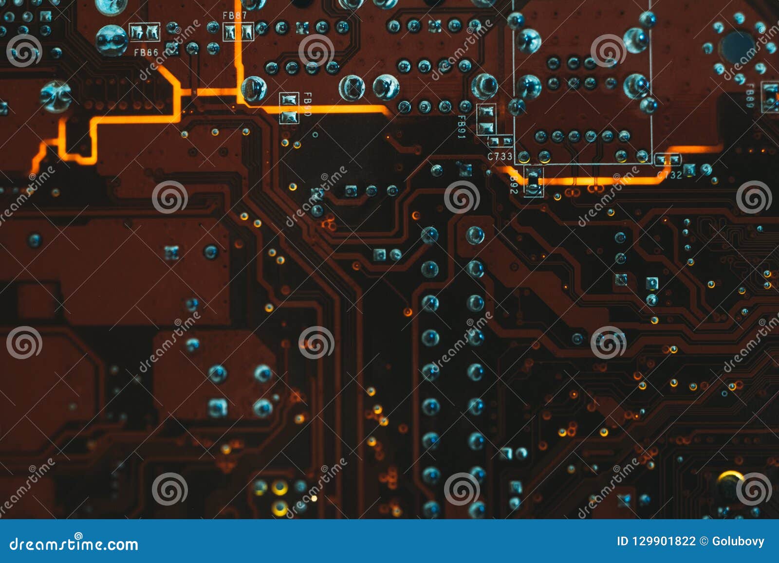 Pcb Connection Pad Electronic Component Innovation Stock Photo - Image ...