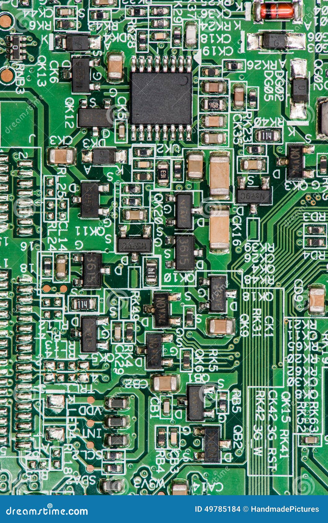 PCB with Different Components (close-up Shot) Stock Photo - Image of ...