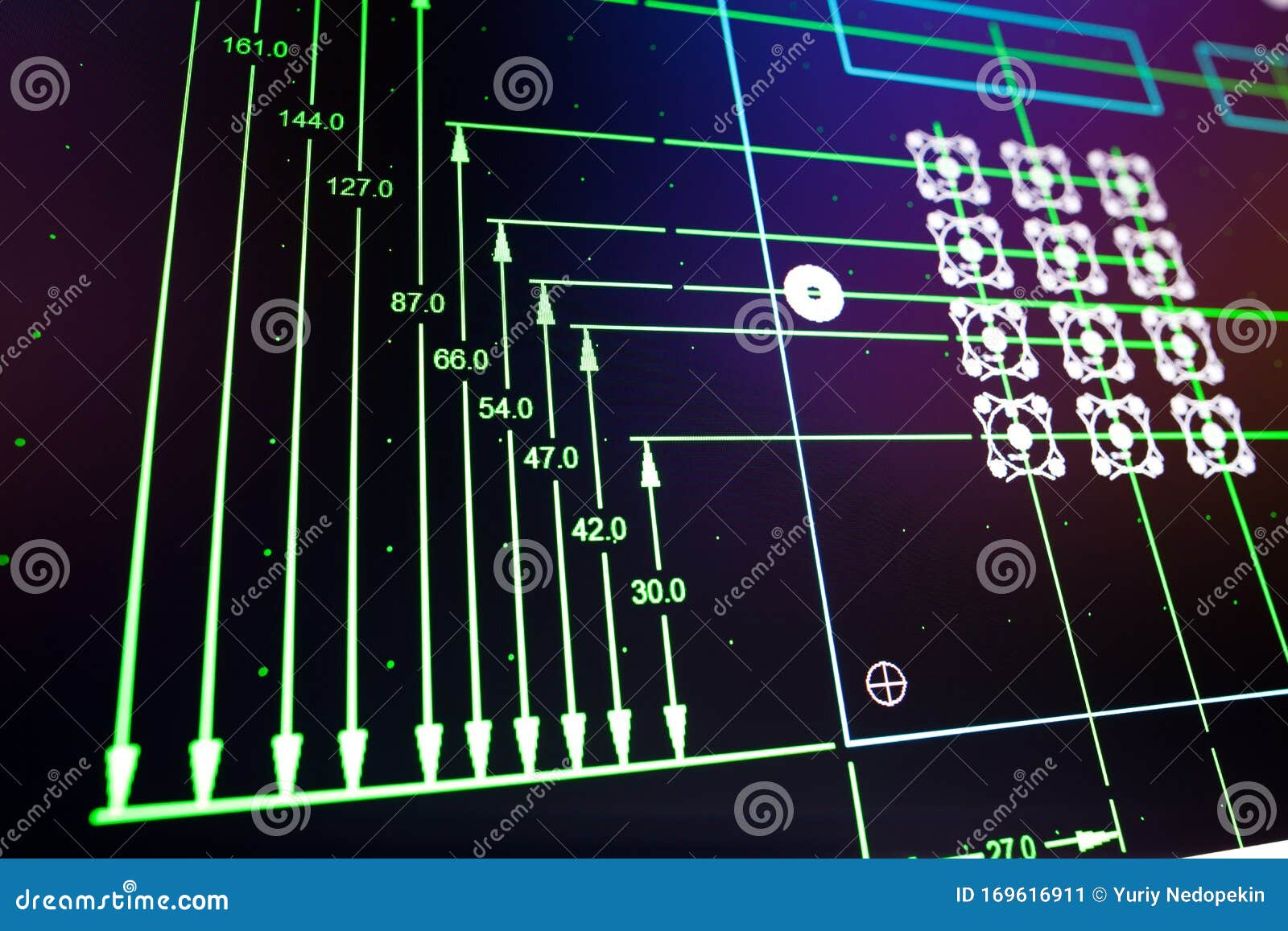 PCB Electric Circuit on the PC Screen Stock Image - Image of mainboard ...