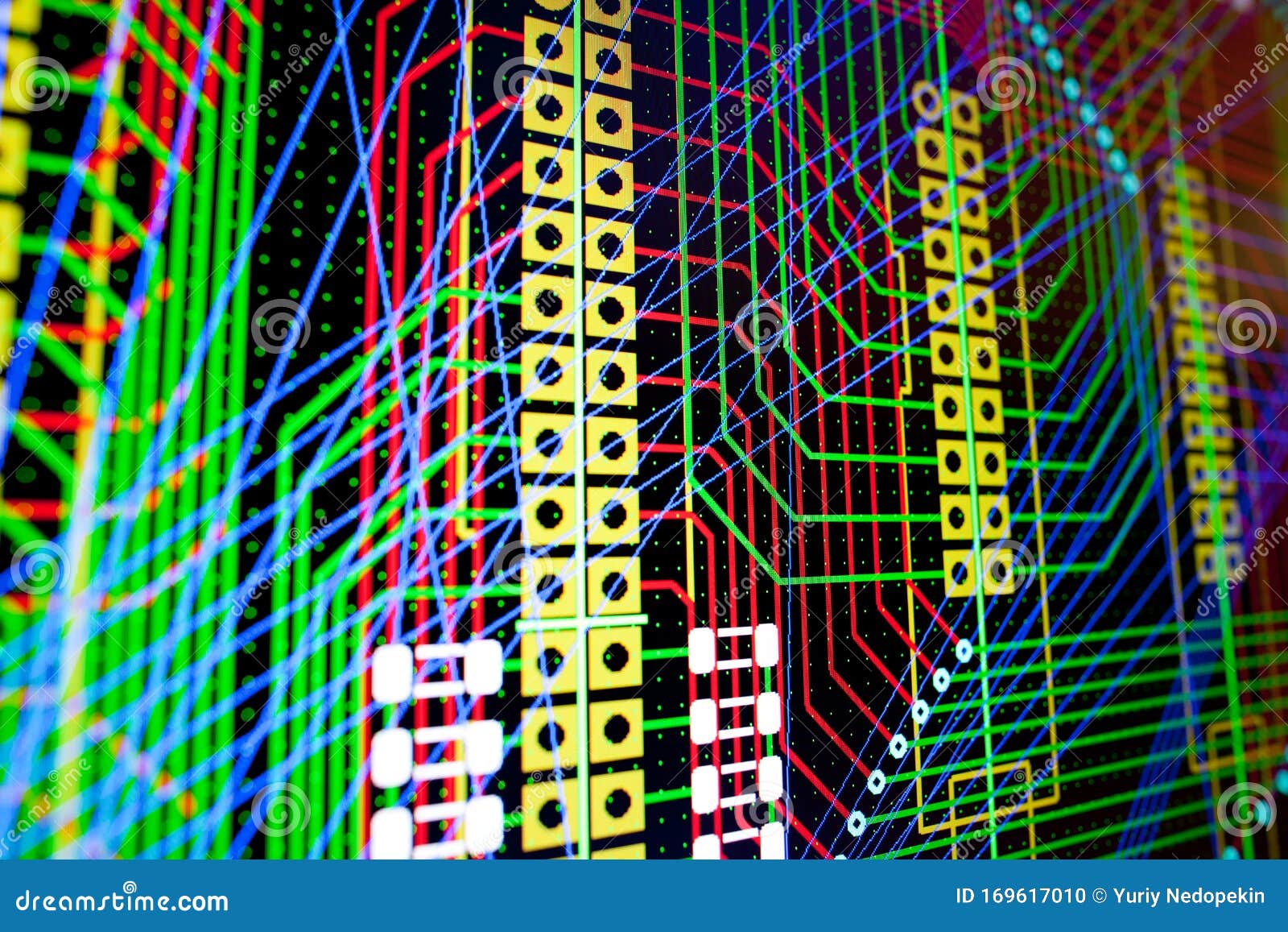 PCB Electric Circuit on the PC Screen Stock Photo - Image of electronic ...
