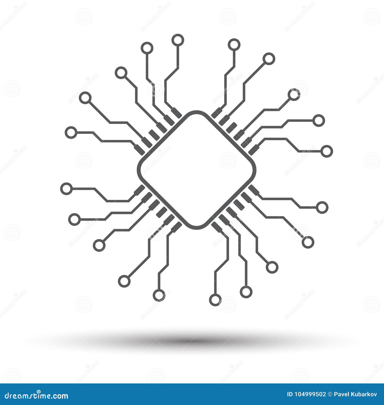 Pcb Electronic Element on the Board Stock Vector - Illustration of ...