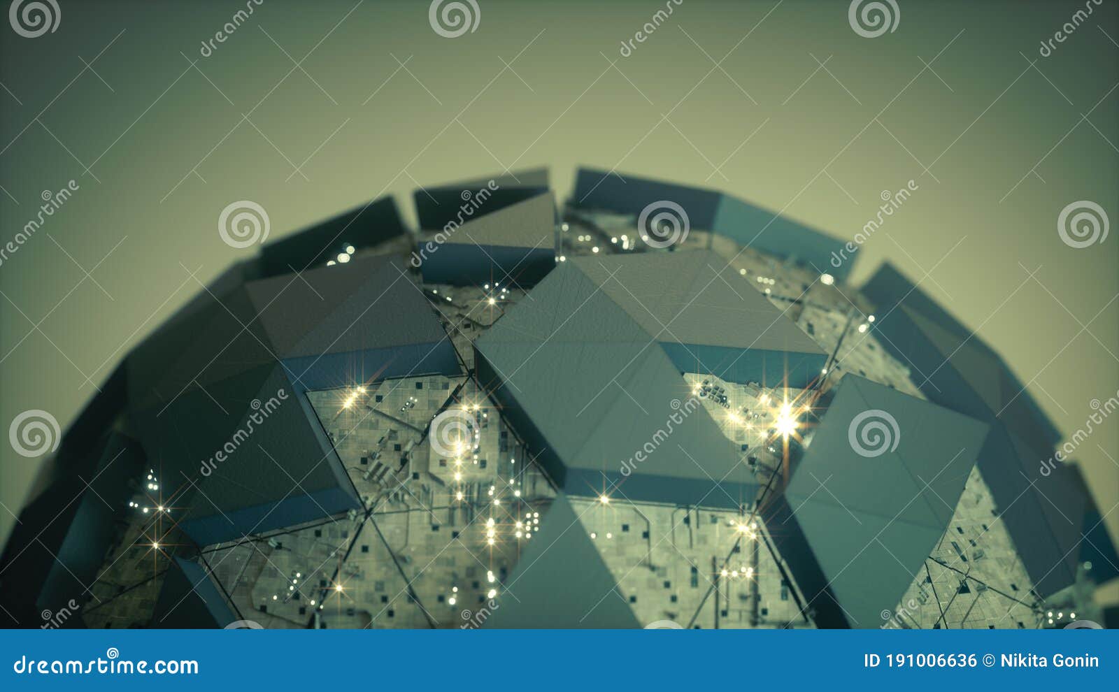 PCB Electronic Sphere 3D Rendering Illustration Stock Illustration ...