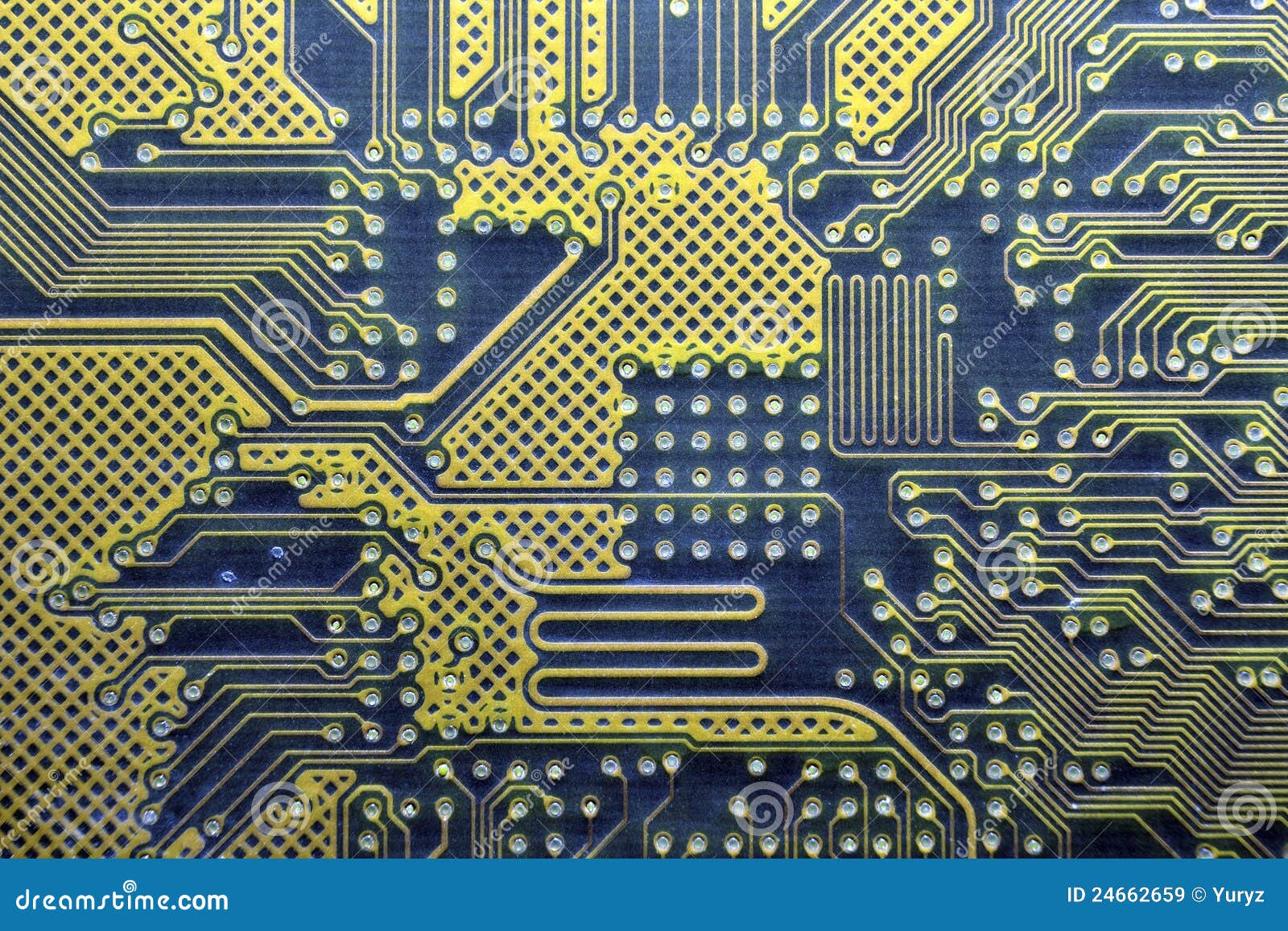 Pcb fragment stock image. Image of high, electronic, technology - 24662659