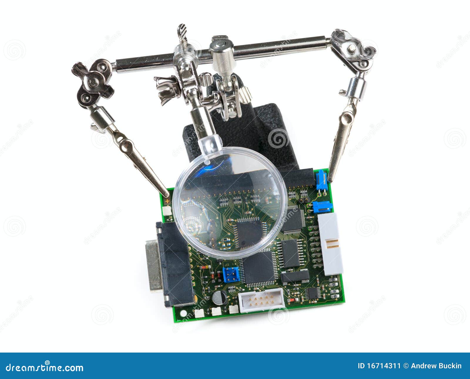 PCB holder stock image. Image of clamp, gear, connector - 16714311