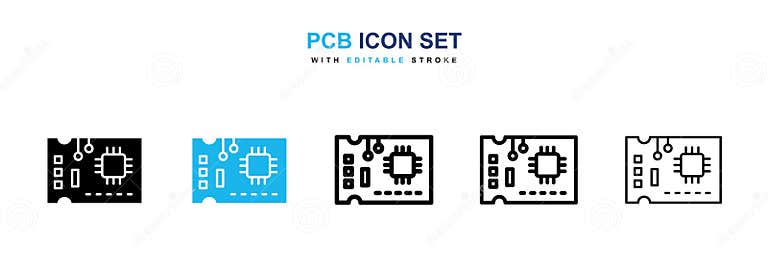 PCB icon vector stock illustration. Illustration of solid - 348442409