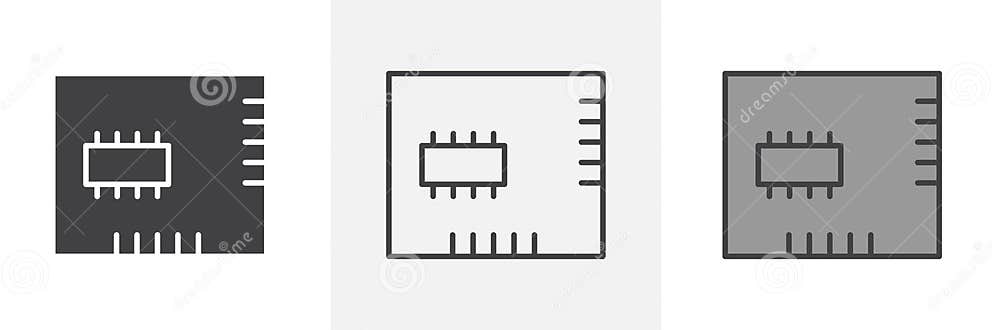PCB icon vector stock illustration. Illustration of board - 348469206