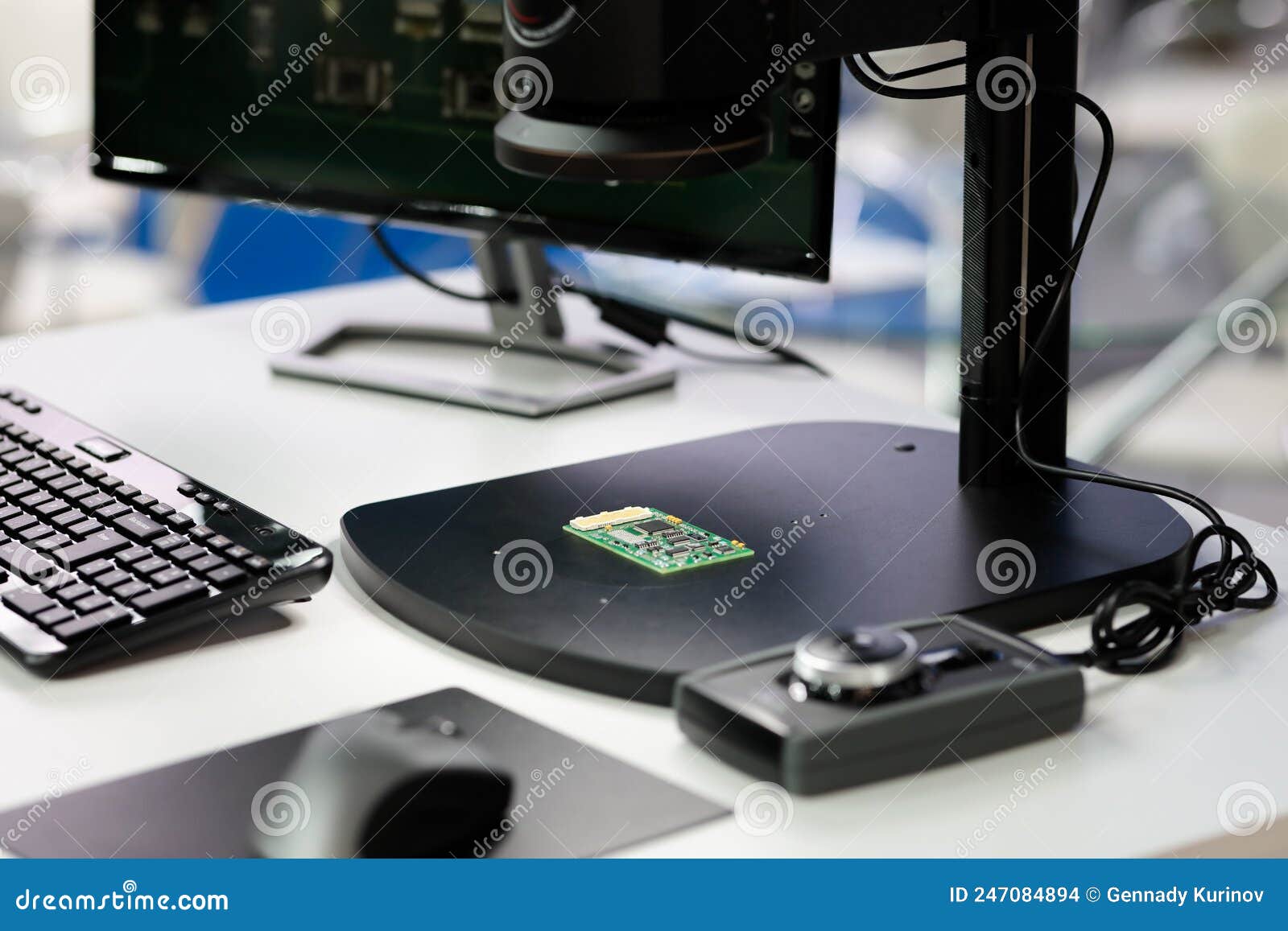 PCB Inspection and Quality Control Workstation Stock Photo - Image of ...