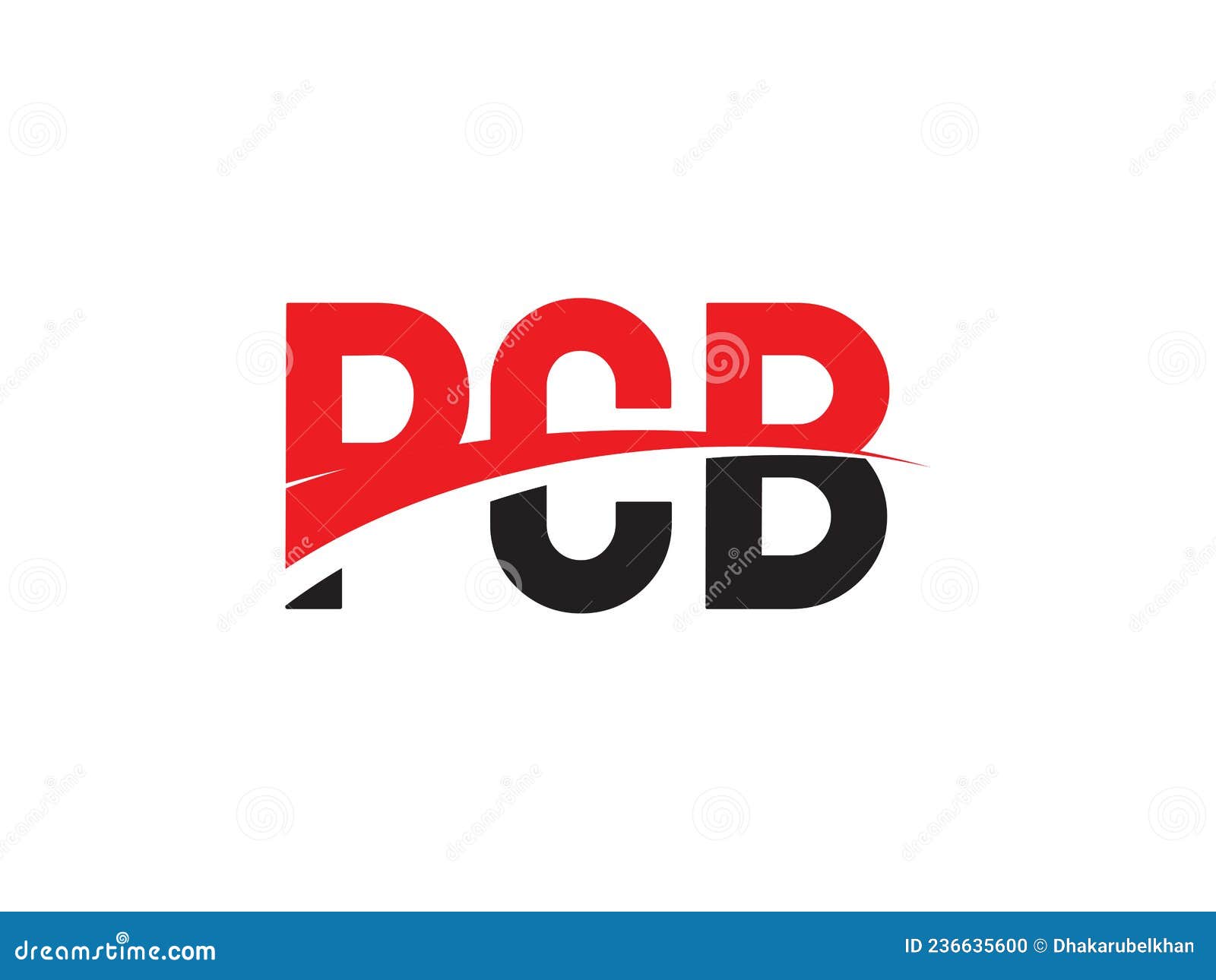 PCB Letter Initial Logo Design Vector Illustration Stock Vector ...