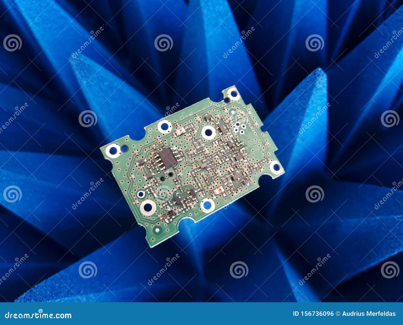 PCB Over Radio Frequency Absorbers for EMC Tests Stock Photo - Image of ...