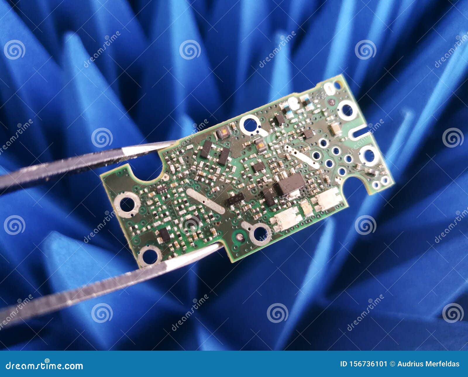 PCB Over Radio Frequency Absorbers for EMC Tests Stock Image - Image of ...