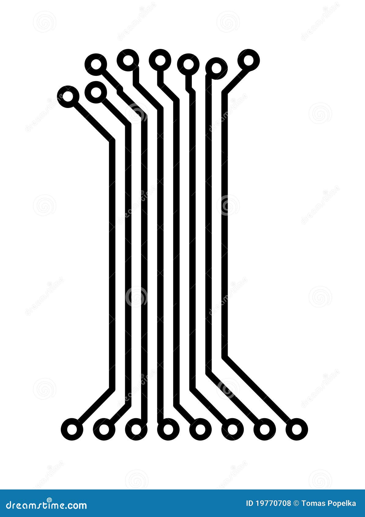 PCB (printed Circuit Board) Stock Illustration - Illustration of data ...