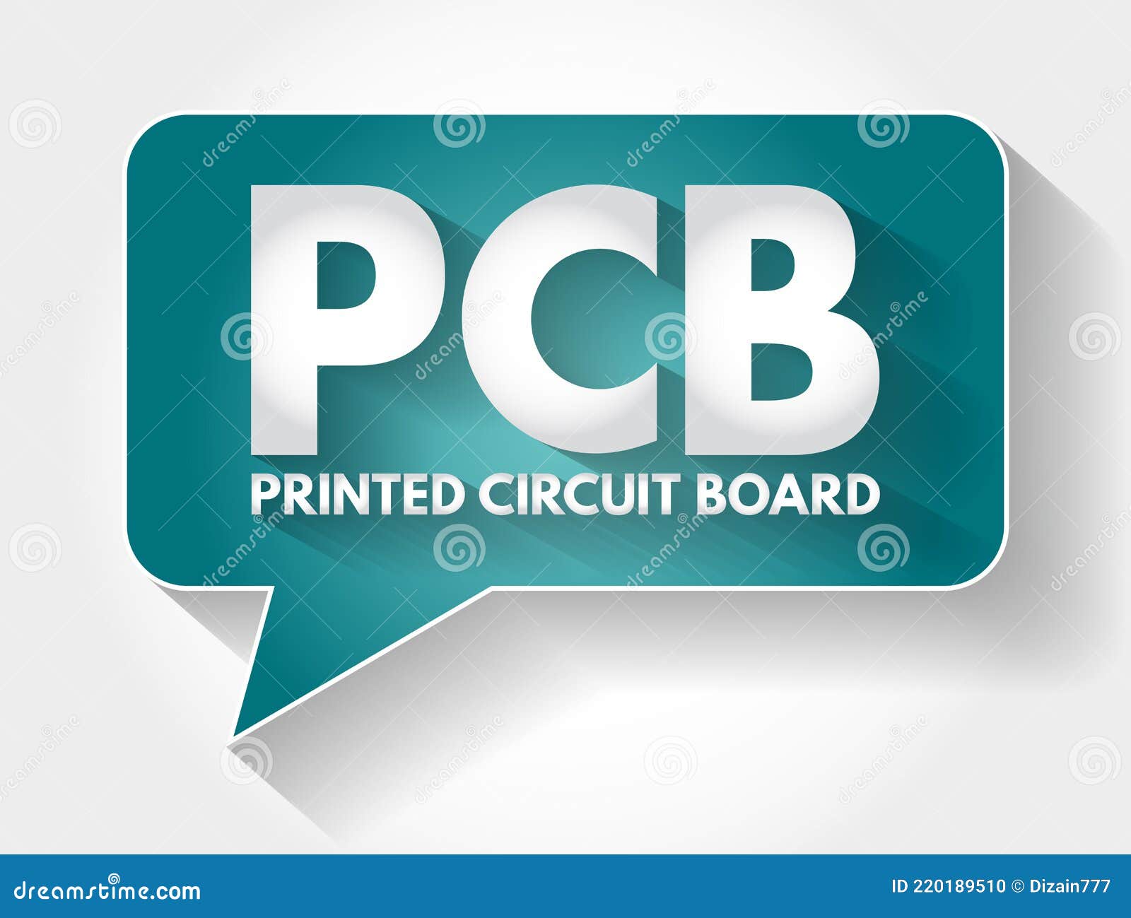 PCB - Printed Circuit Board Acronym Message Bubble, Technology Concept ...