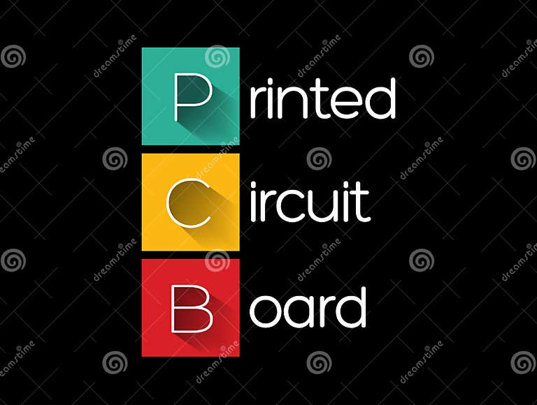 PCB - Printed Circuit Board Acronym Stock Illustration - Illustration ...