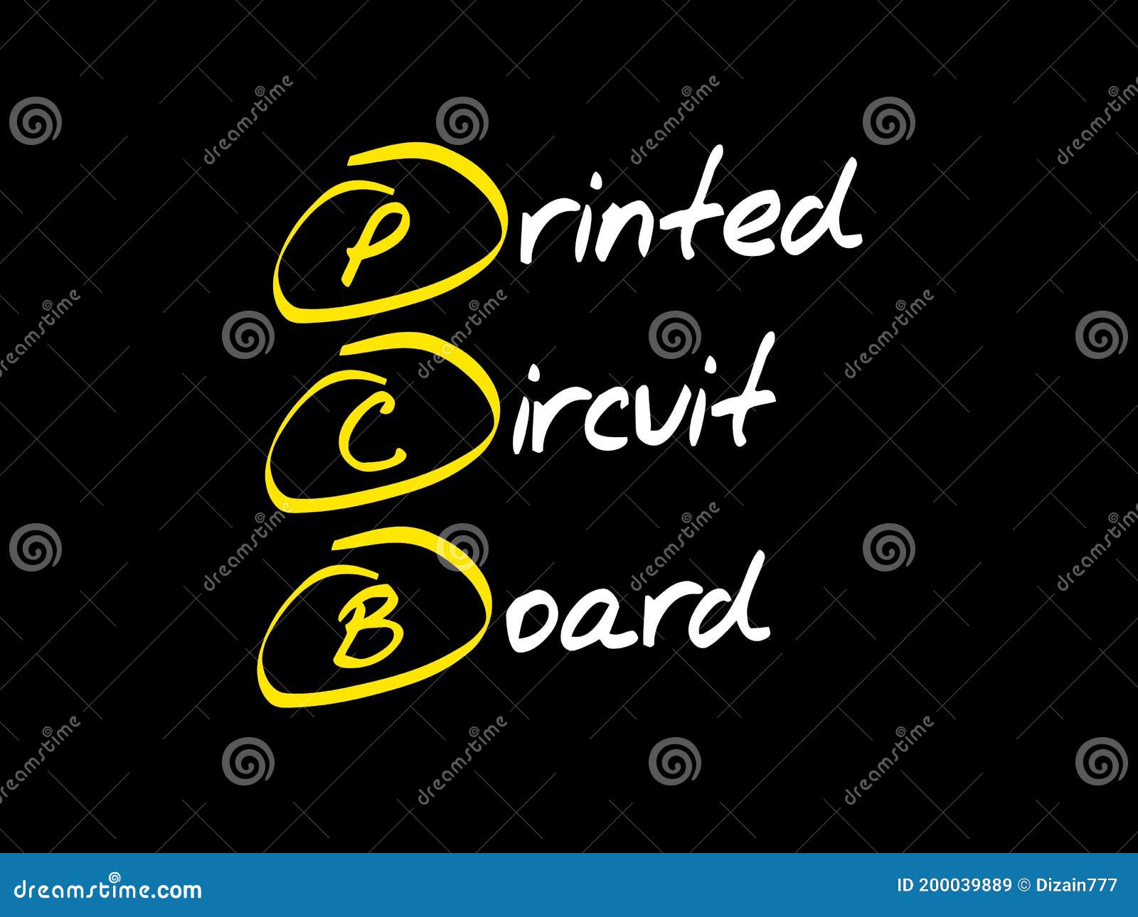 PCB Printed Circuit Board stock illustration. Illustration of ...