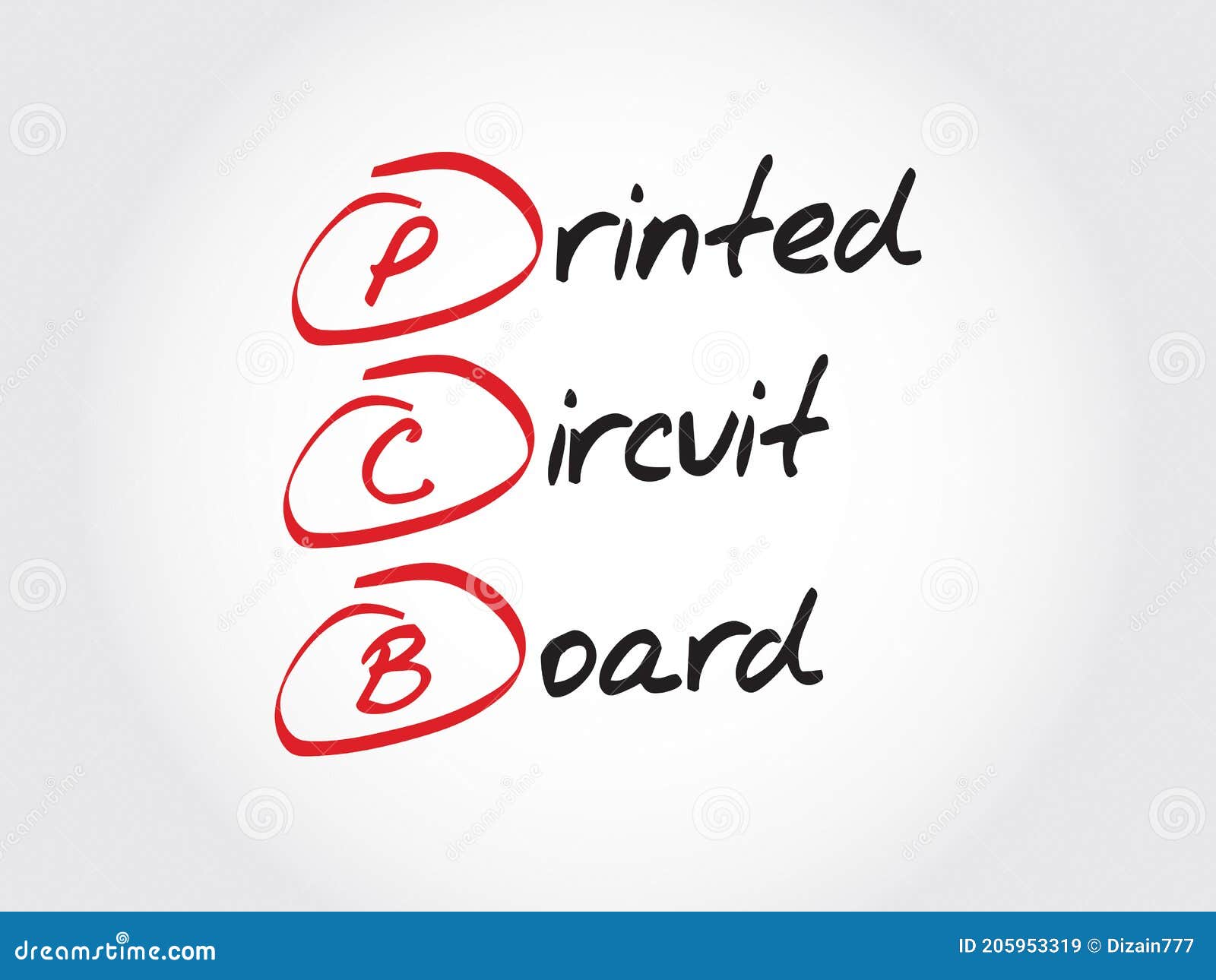 PCB Printed Circuit Board stock illustration. Illustration of ...