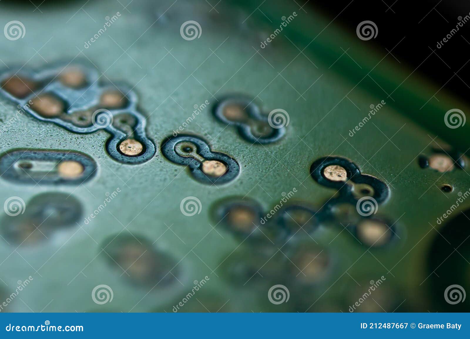 A PCB Printed Circuit Board Trace Close Up Stock Image - Image of ...