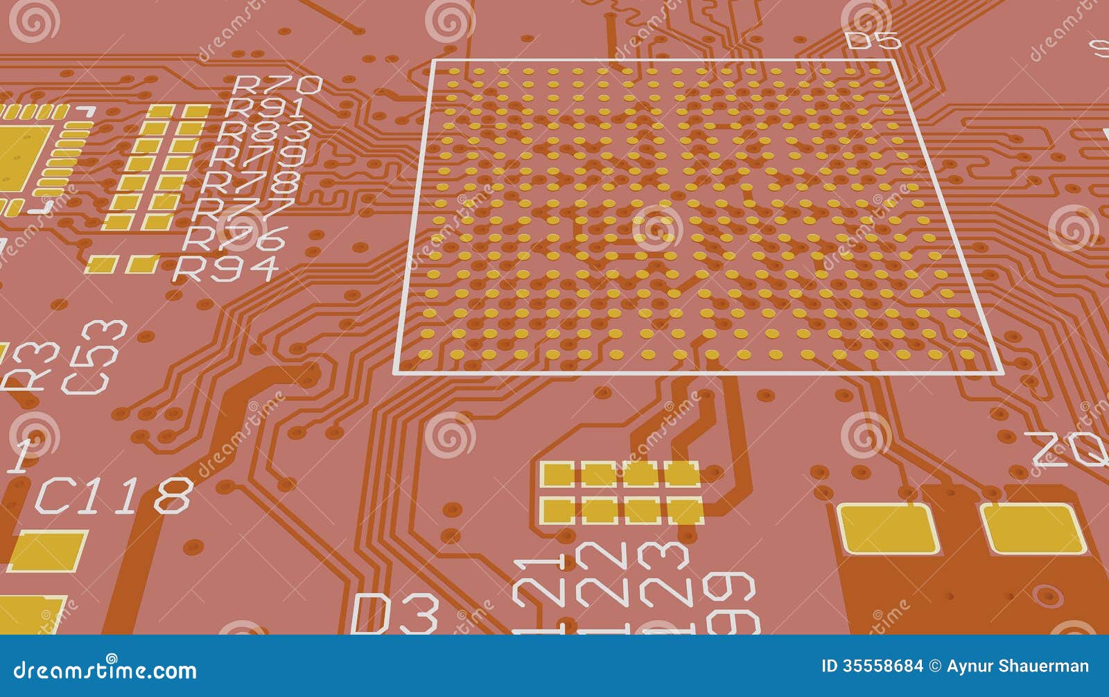 PCB red stock photo. Image of component, mask, capacitor - 35558684