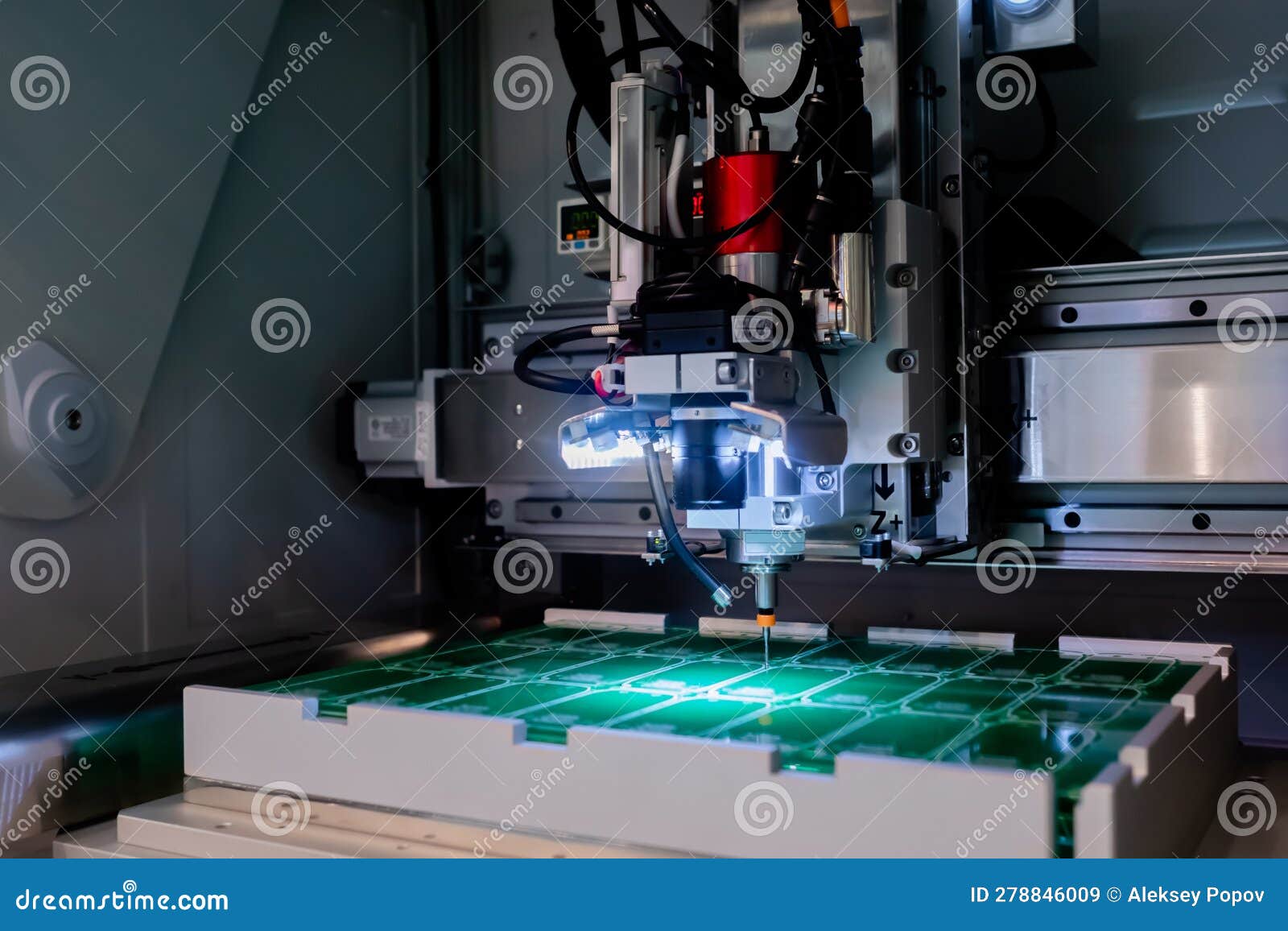 PCB Separator at Factory, Process of Separation of Printed Circuit ...