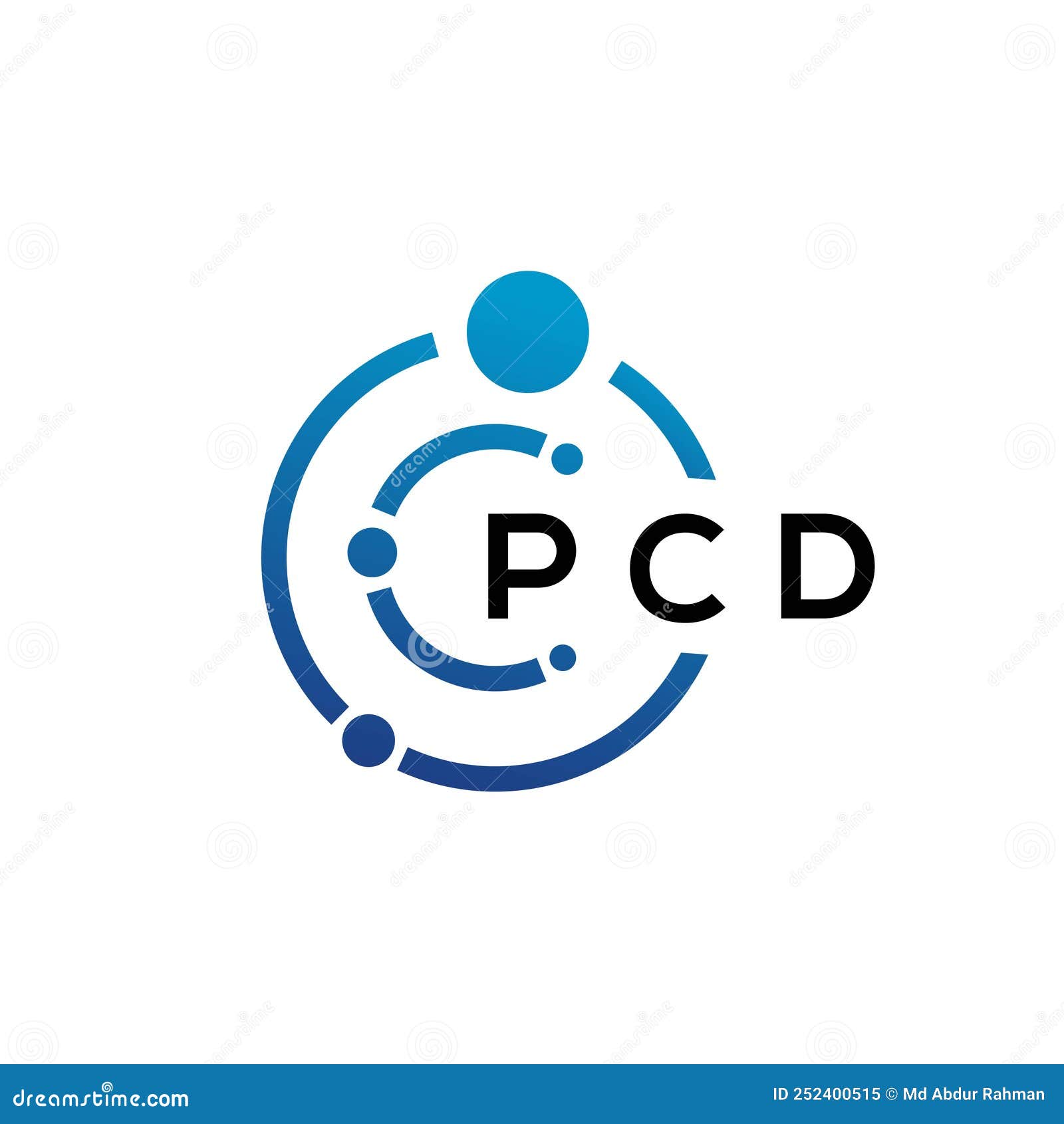 PCD Letter Technology Logo Design on White Background. PCD Creative ...