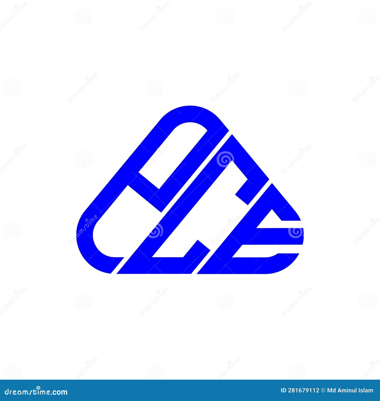 PCE Letter Logo Creative Design with Vector Graphic, PCE Stock Vector ...