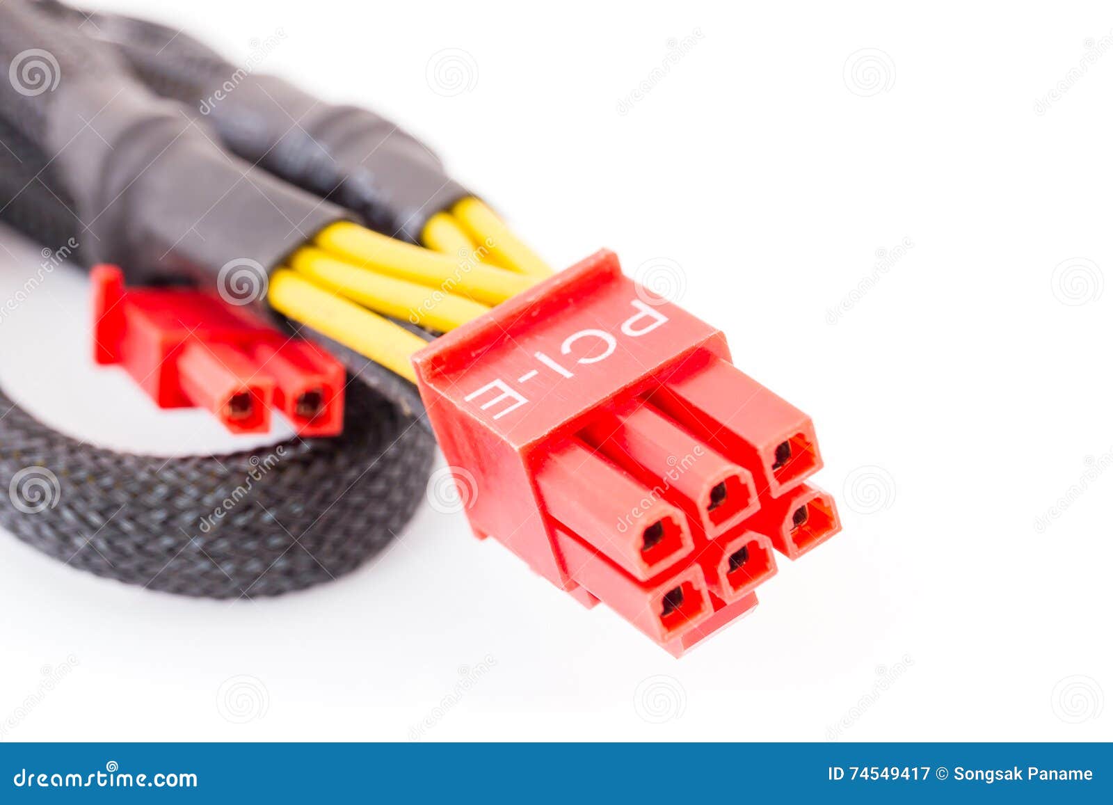 PCI-E cable video card stock image. Image of extender - 74549417