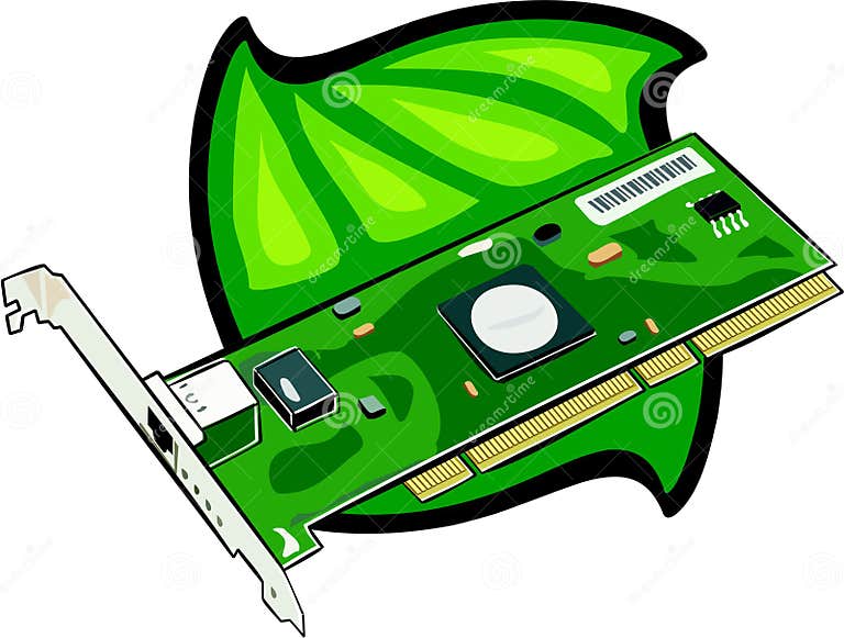 PCI modem internal stock illustration. Illustration of clip - 441927