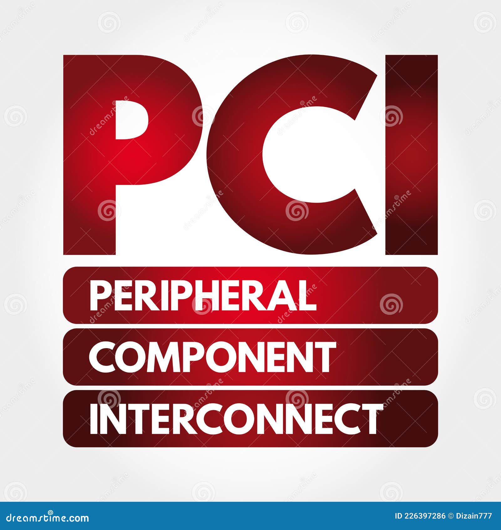 PCI - Peripheral Component Interconnect Acronym, Technology Concept ...