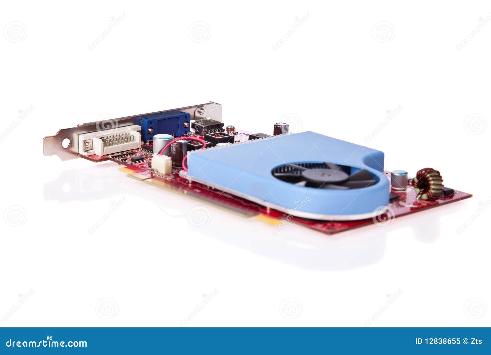 PCI video card stock image. Image of graphic, connectors - 12838655