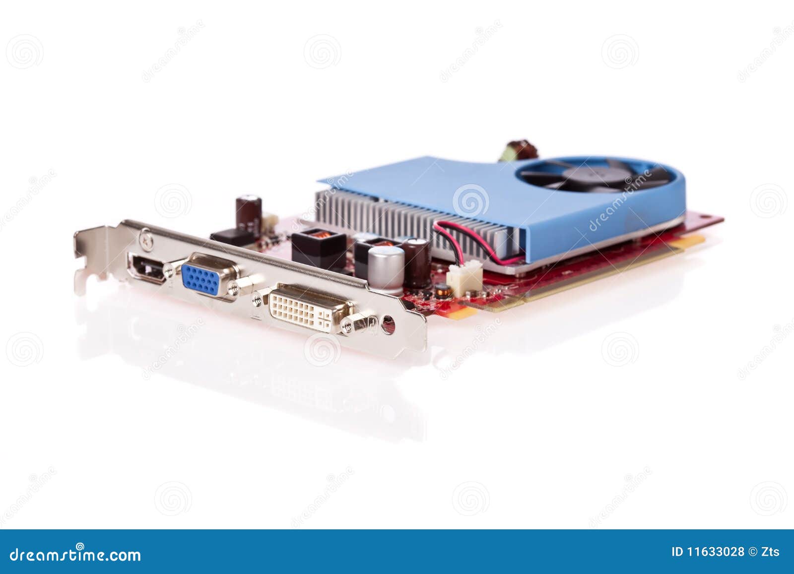 PCI Video Card Isolated on a White Background Stock Photo - Image of ...
