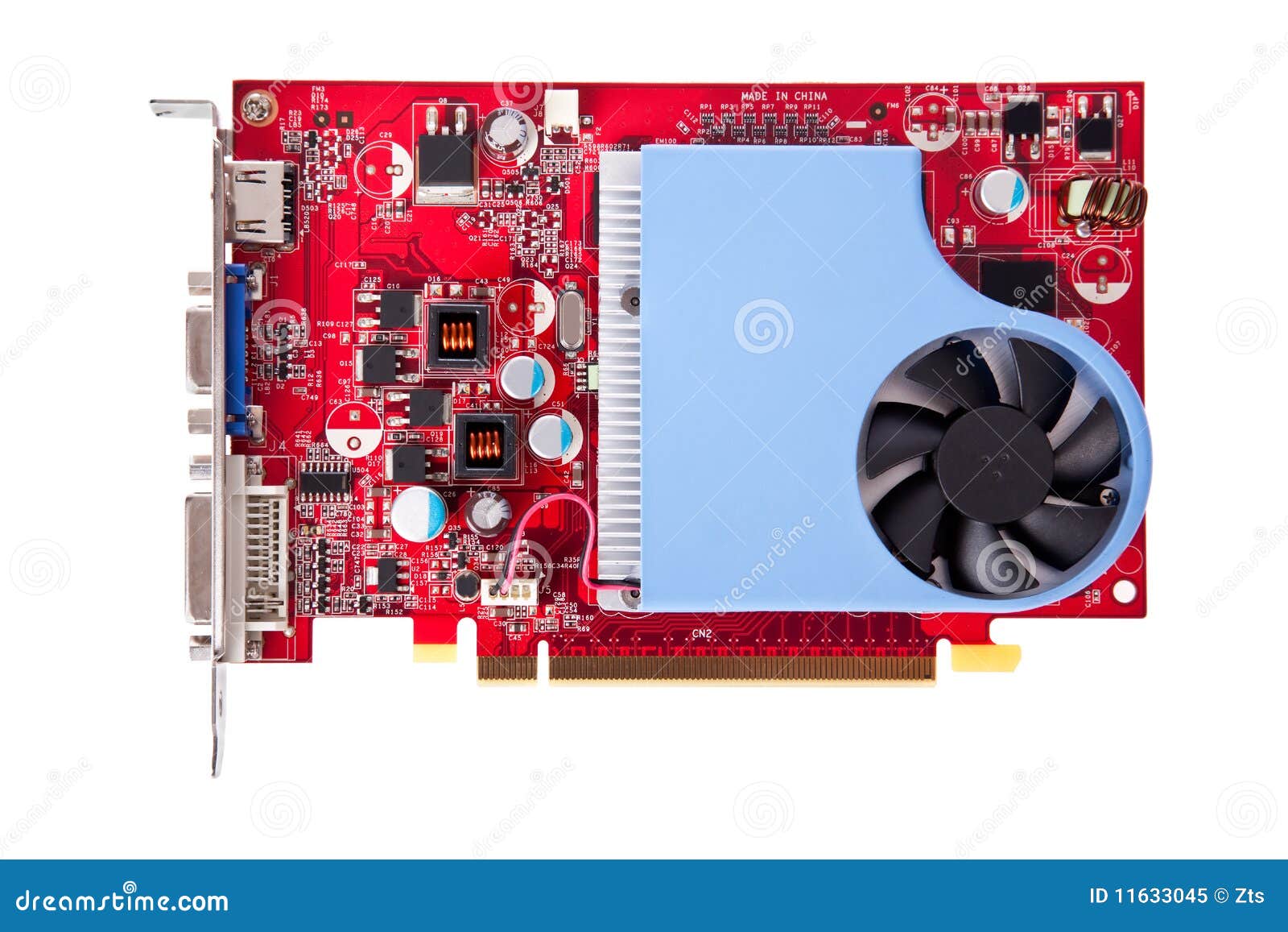 PCI Video Card Isolated on a White Background Stock Image - Image of ...