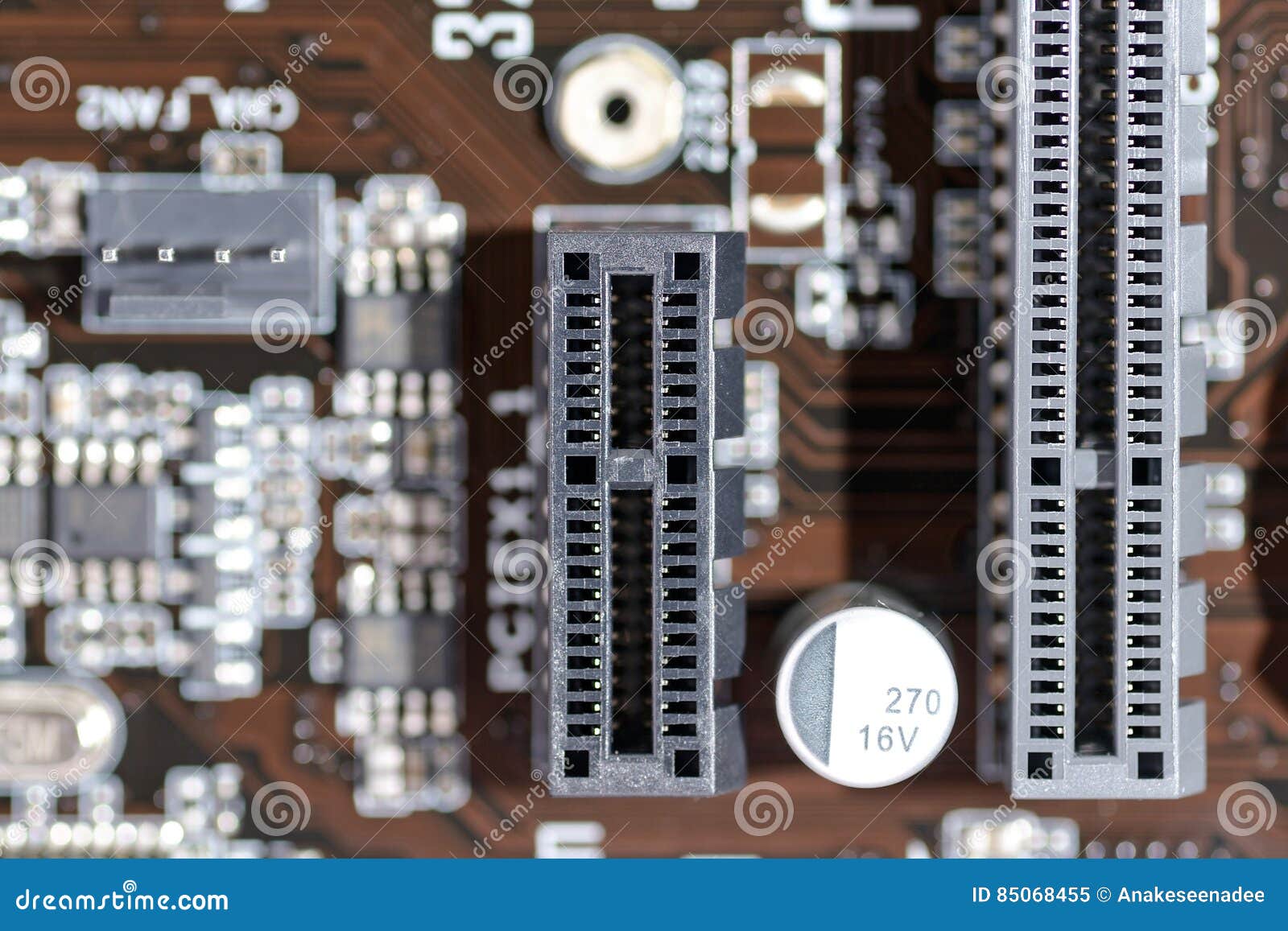 Close Up PCIe M.2 E Key Frmale Connector Interface For Mini PCIe WiFi ...
