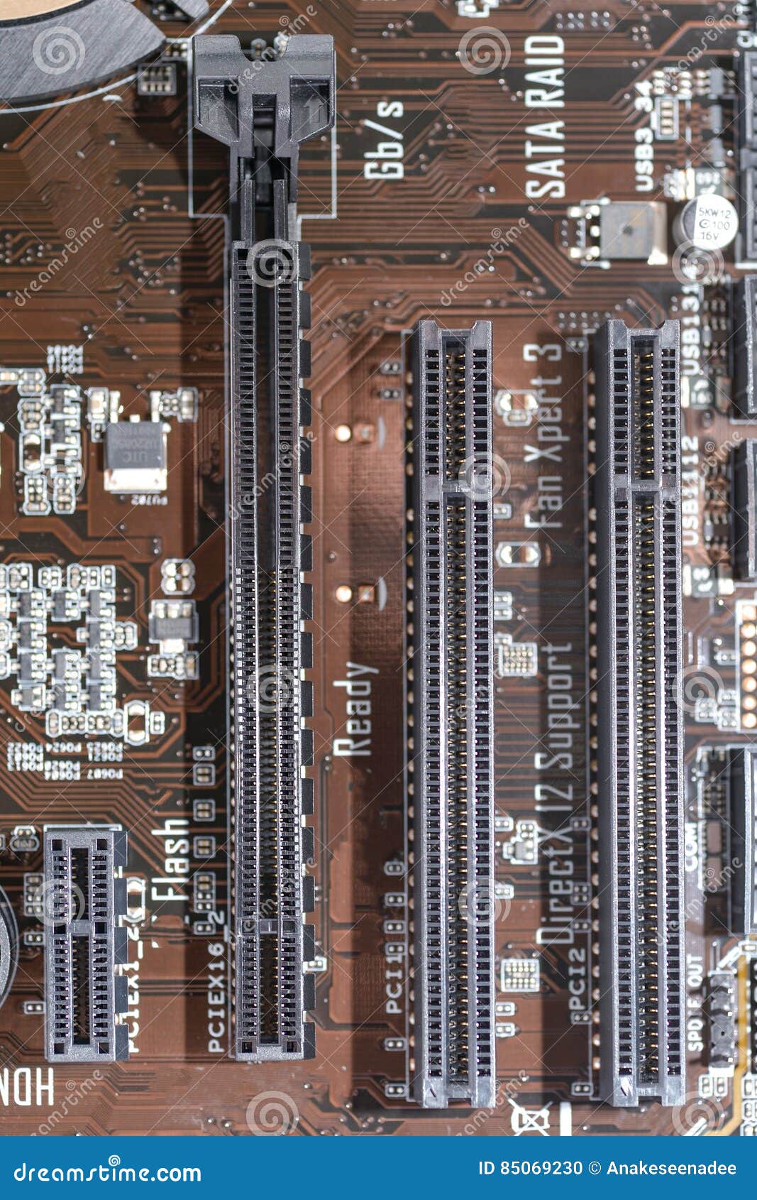 Close Up PCIe M.2 E Key Frmale Connector Interface For Mini PCIe WiFi ...