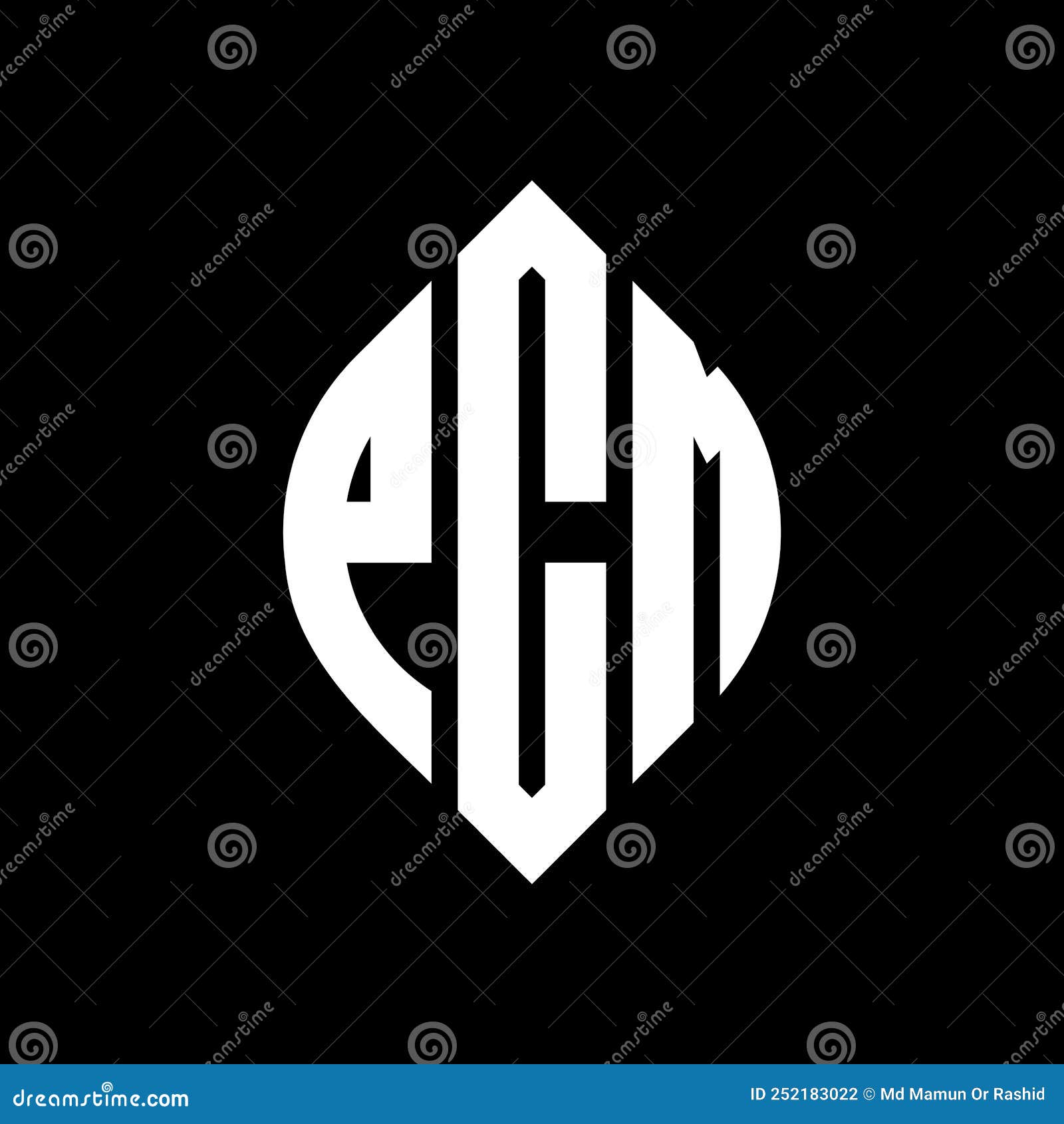 PCM Circle Letter Logo Design with Circle and Ellipse Shape. PCM ...