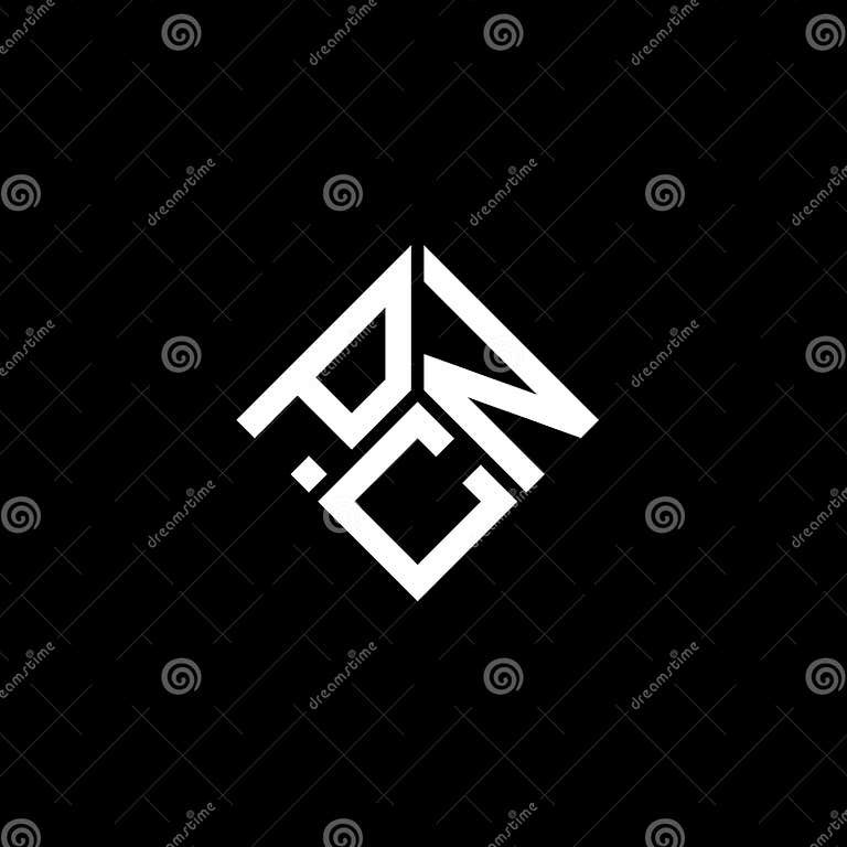 PCN Letter Logo Design on Black Background. PCN Creative Initials ...