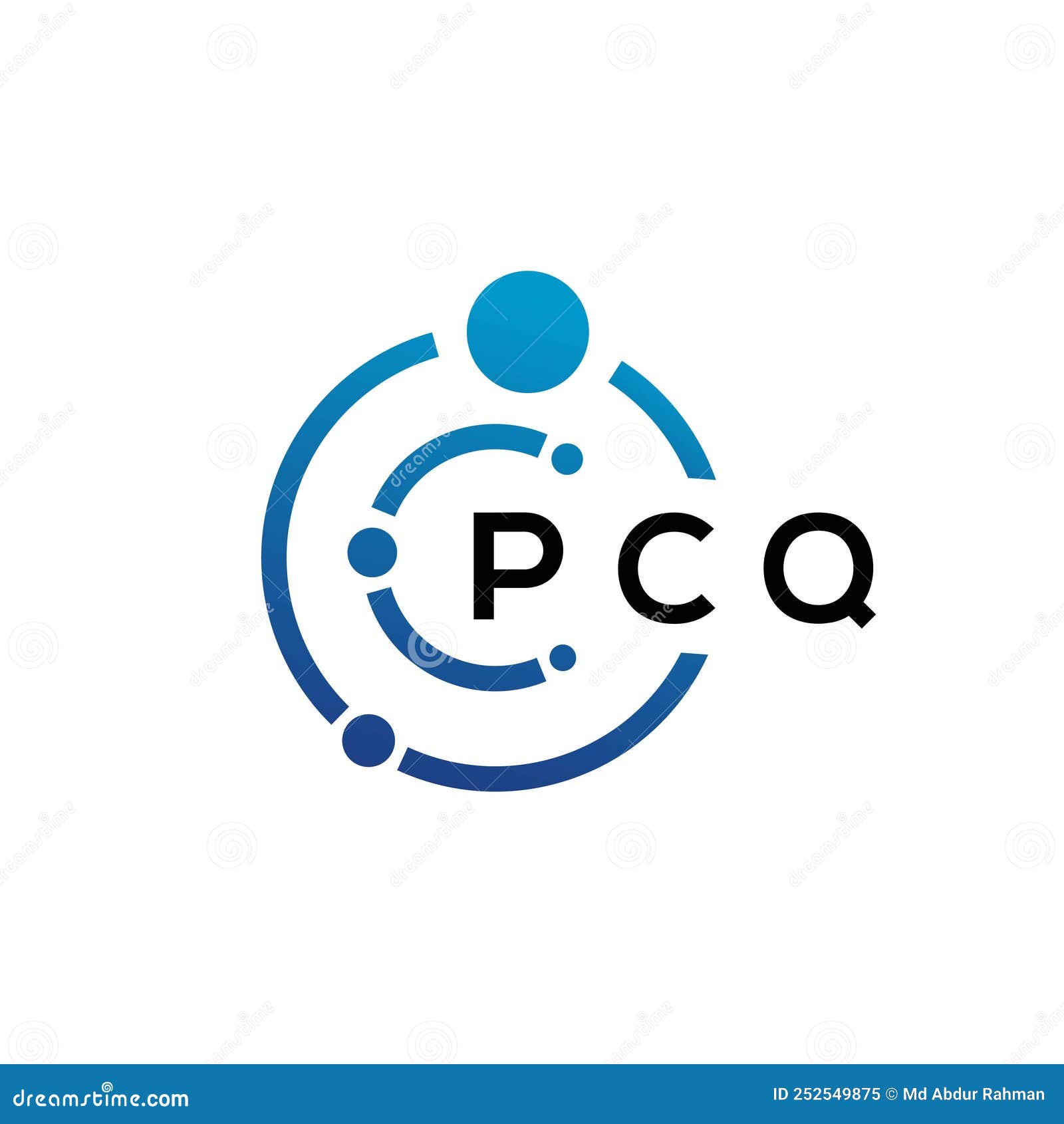 PCQ Letter Technology Logo Design on White Background. PCQ Creative ...